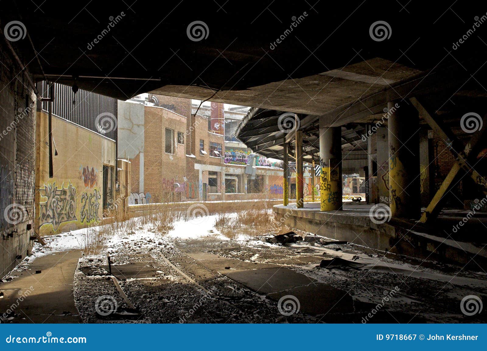Abandoned Warehouse stock image. Image of snow, ruin, outside - 9718667