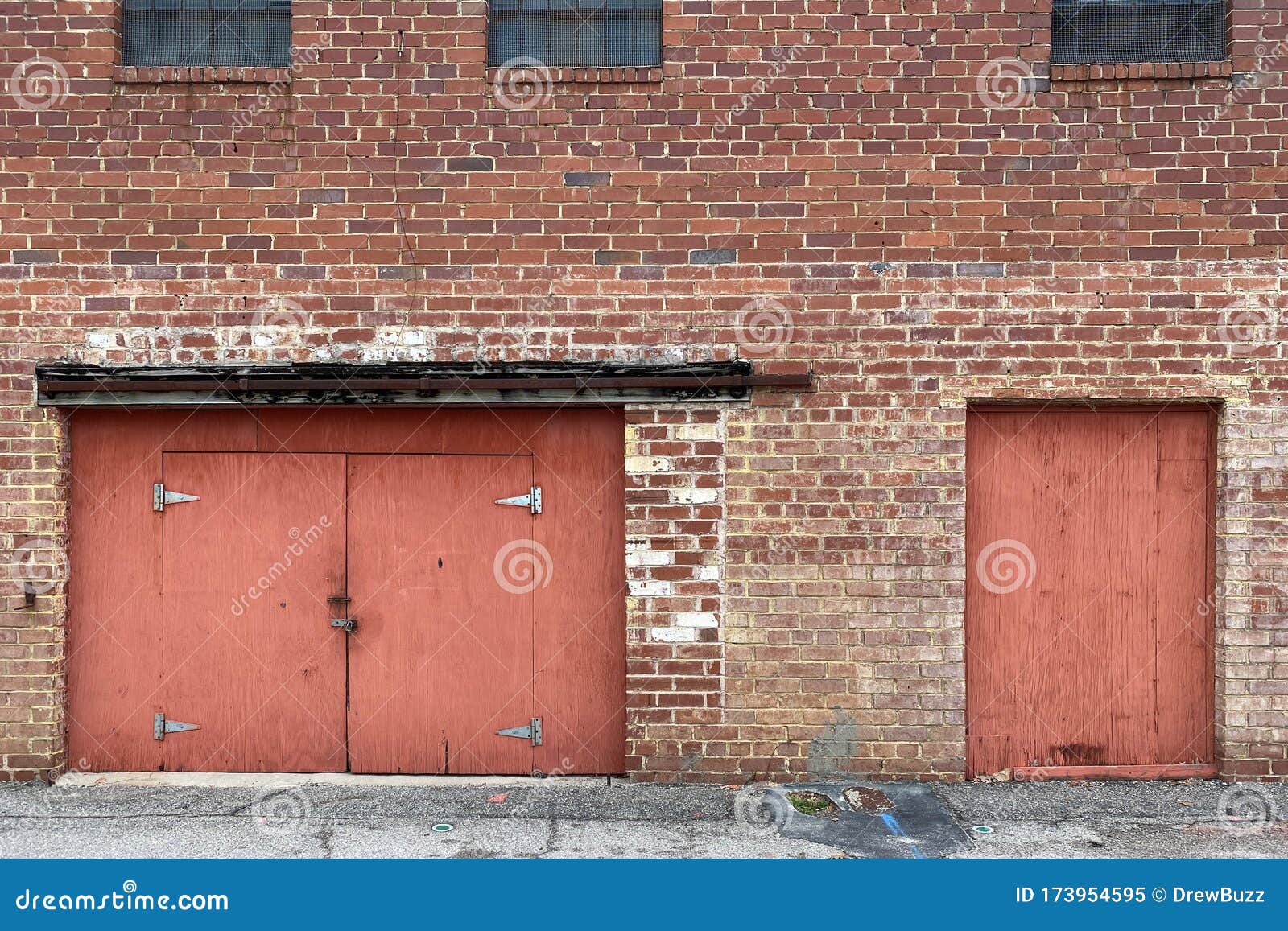 Alley Warehouse Loading Receiving Door Rusted Stairs Stock Photo ...