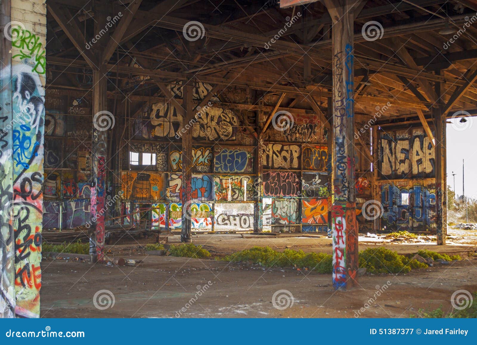 Abandoned Warehouse Building Stock Image - Image of bayshore, wood ...