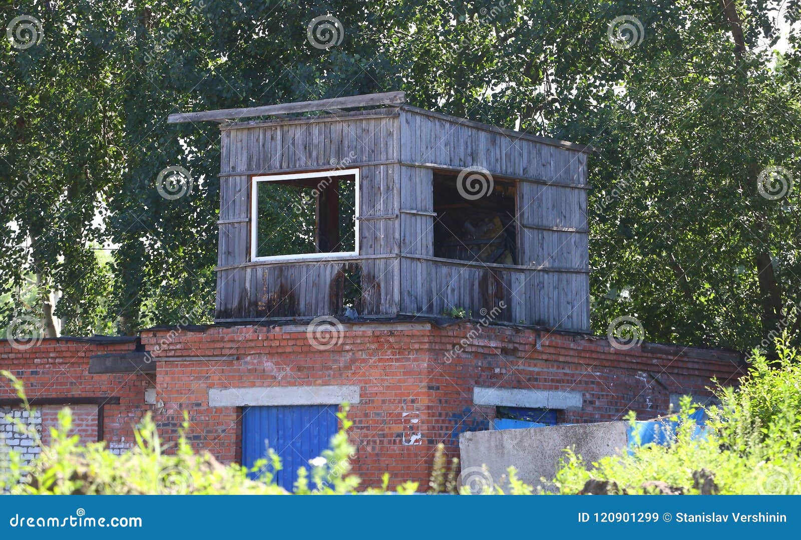 Warehouse in the forest stock image. Image of warehouse - 120901299