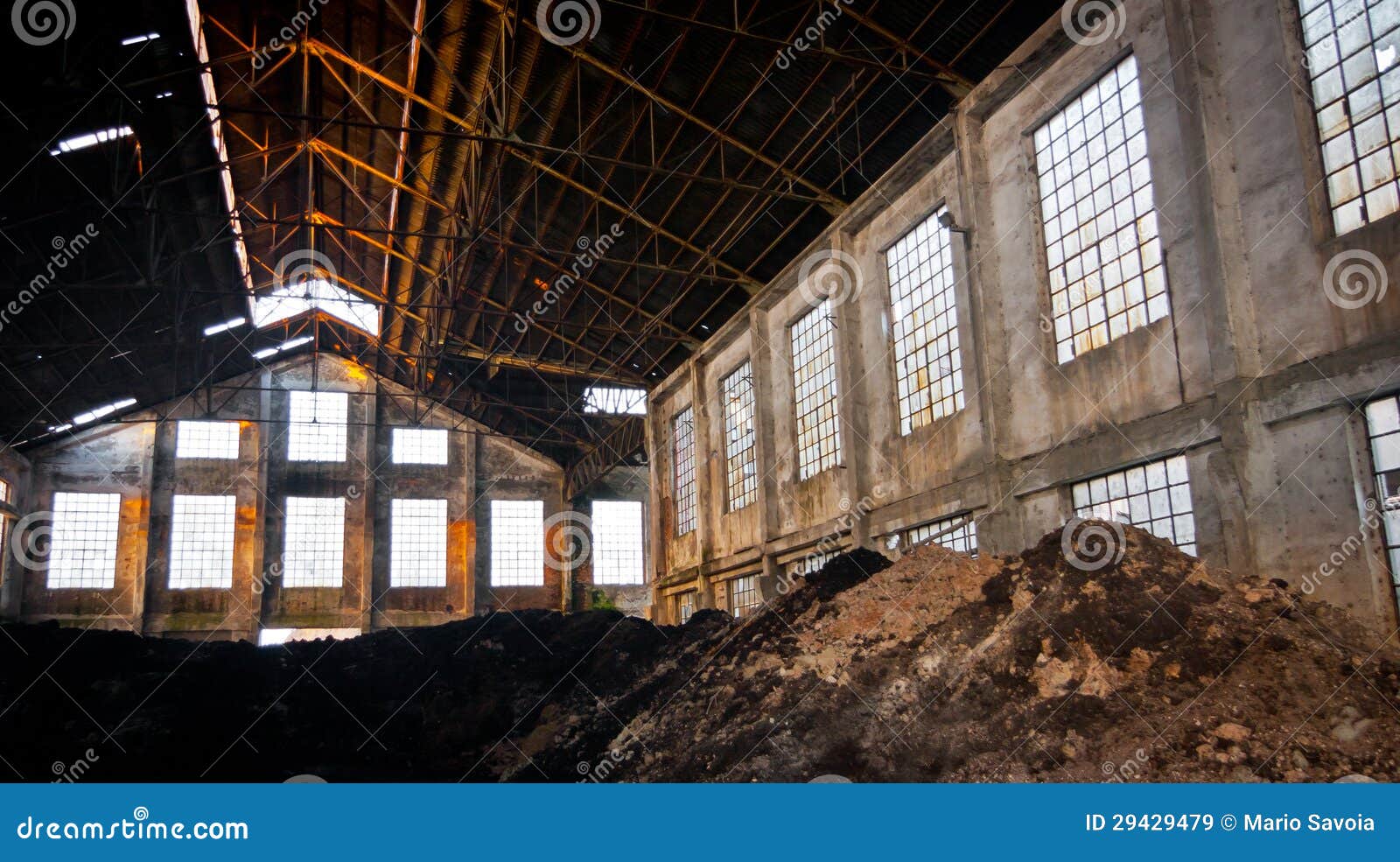 Abandoned Warehouse Interior Stock Image - Image of compost, factory ...