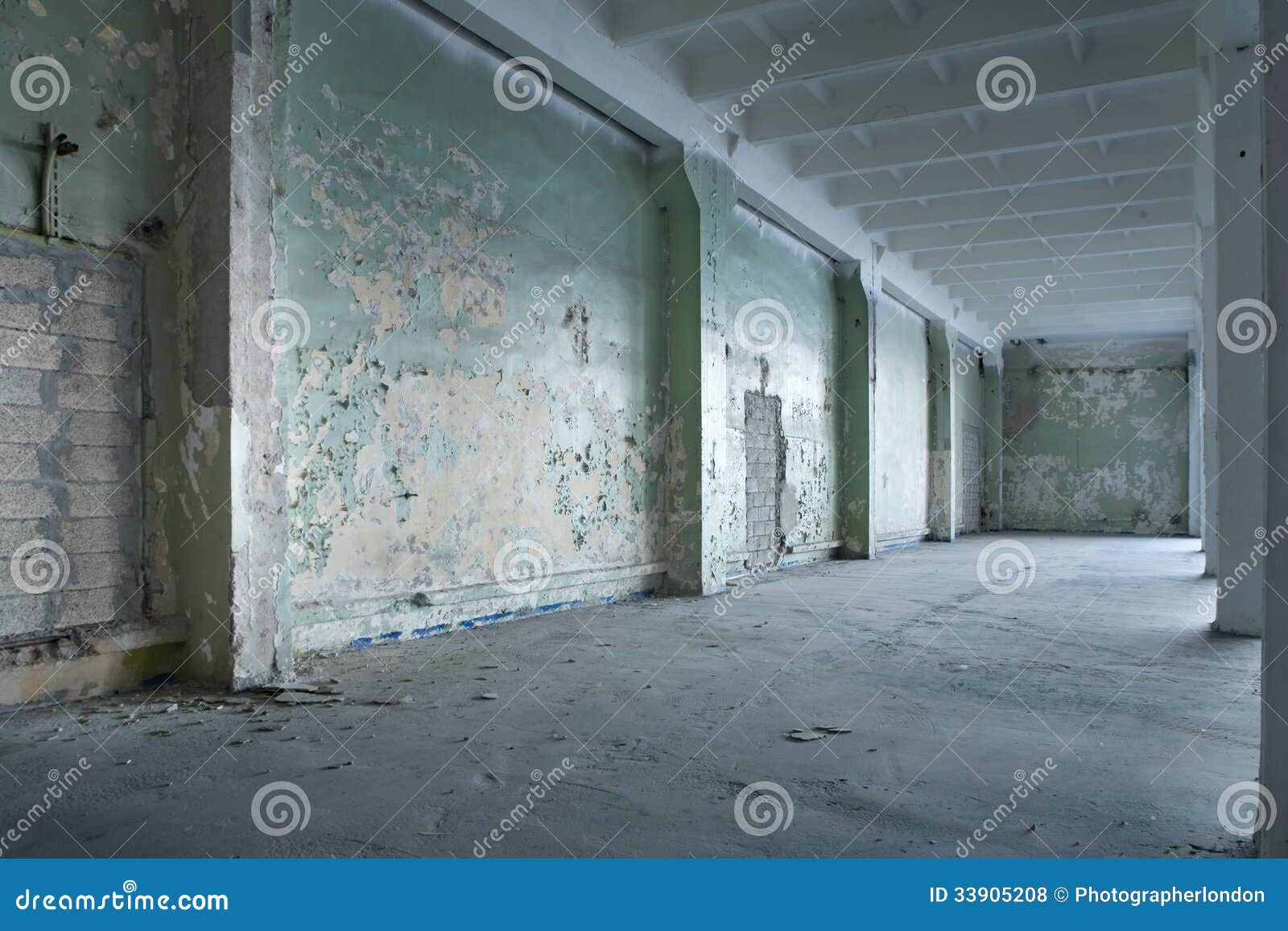 Abandoned Warehouse stock photo. Image of empty, weathered - 33905208