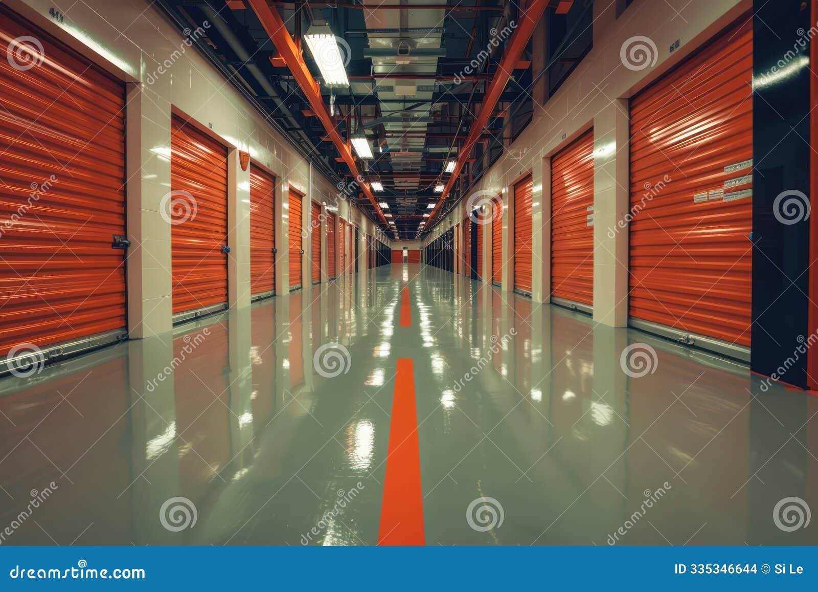 Abandoned Warehouse Storage Racks Stock Illustration - Illustration of ...