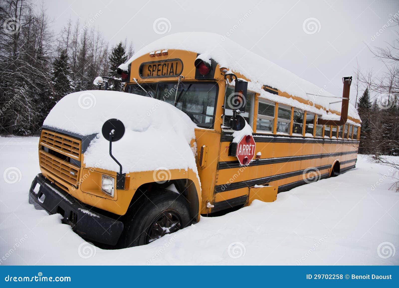 Abandoned weird school bus stock photo. Image of school - 29702258