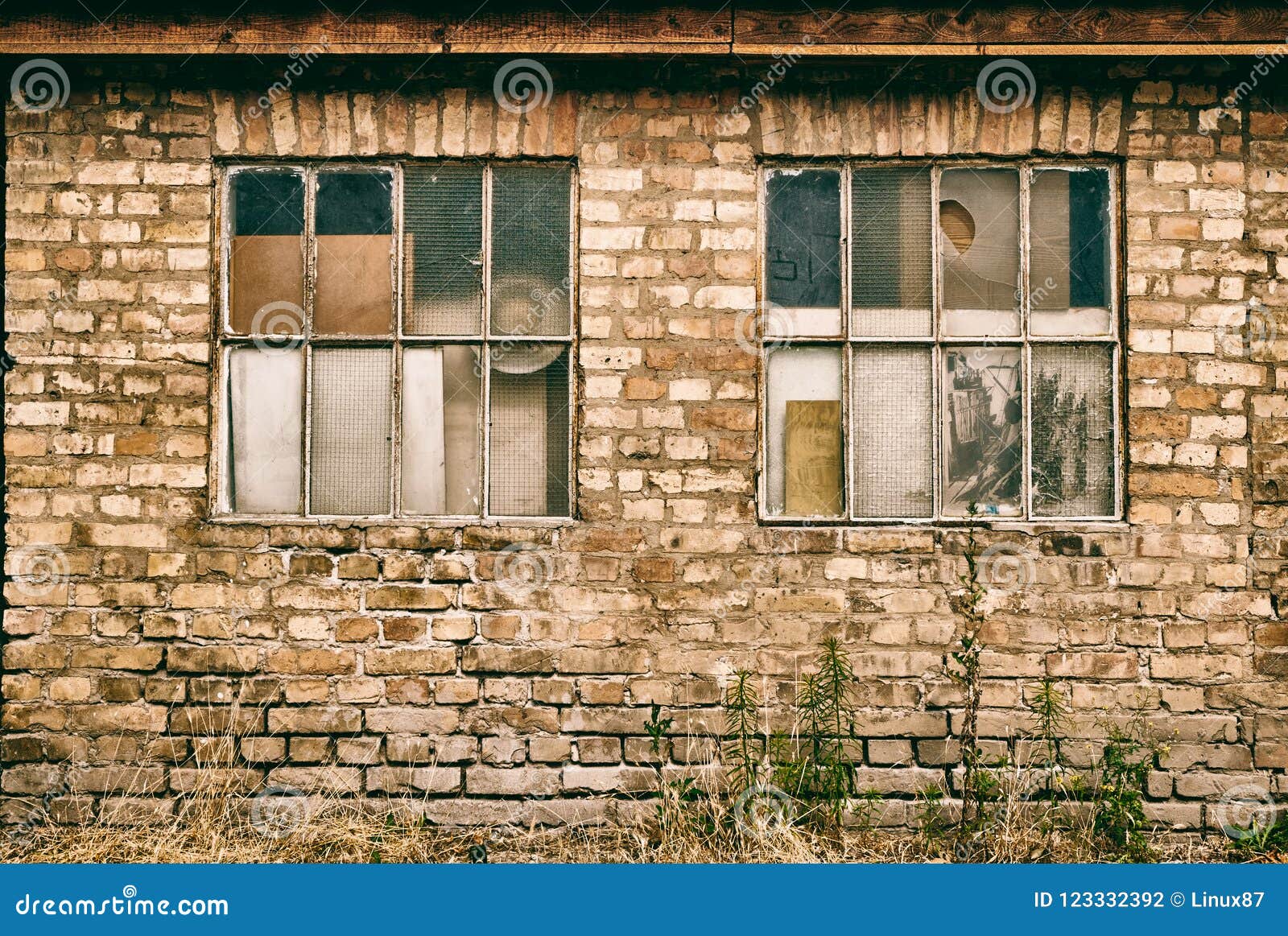 Abandoned windows stock photo. Image of grunge, building - 123332392