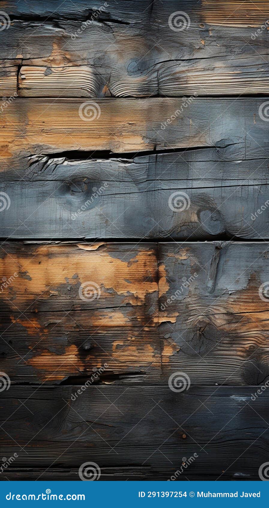 Abandoned Wood Surface Juxtaposed With Gritty Concrete Wall Texture In