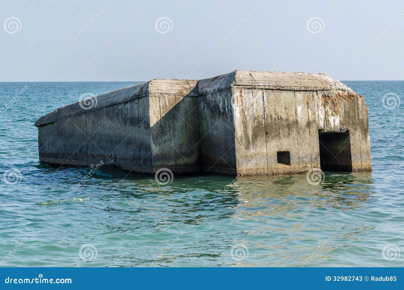 Abandoned World War Bunker stock image. Image of solid - 32982743