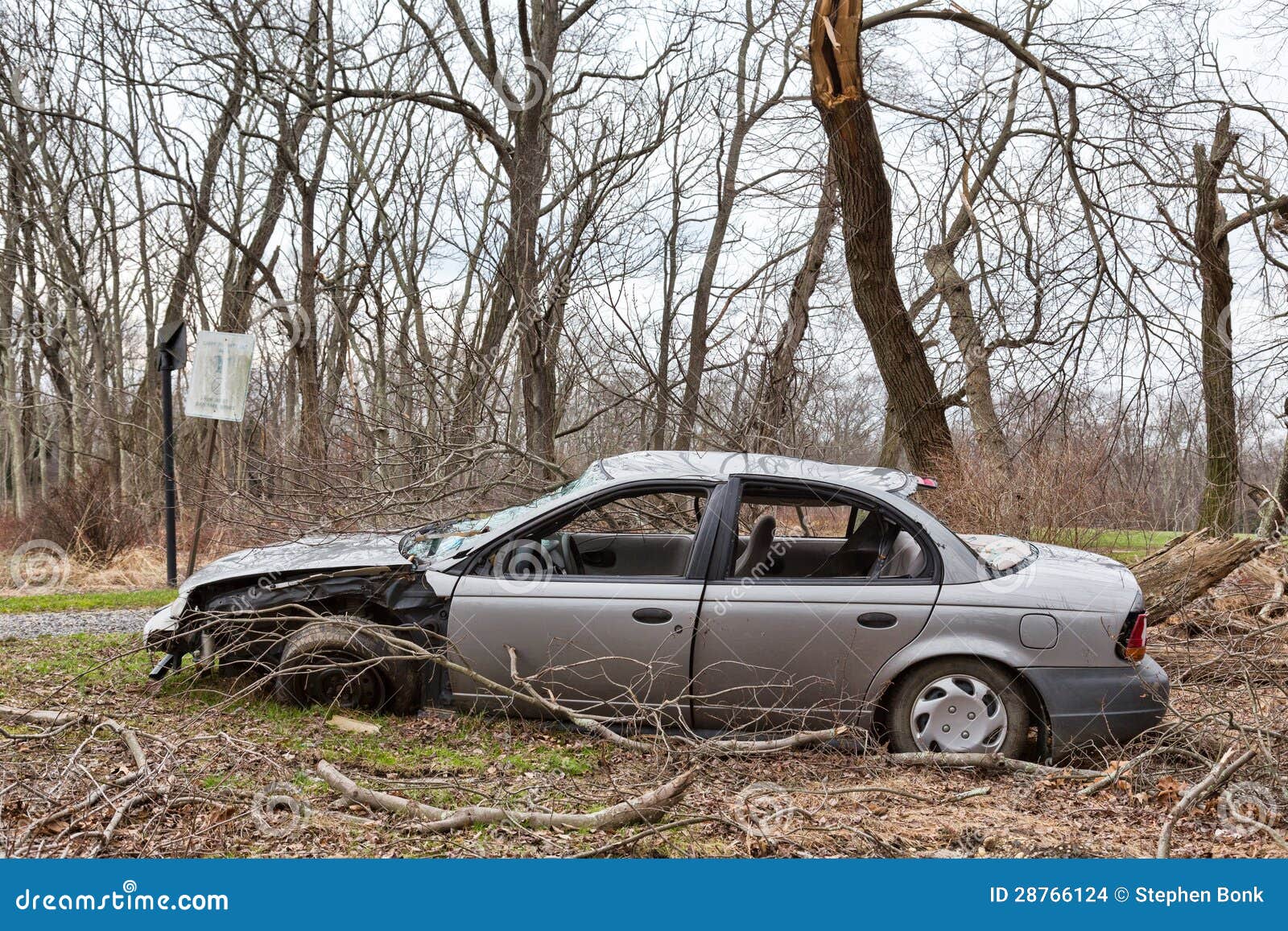 Abandoned, Wrecked Car stock photo. Image of cars, dumped - 28766124