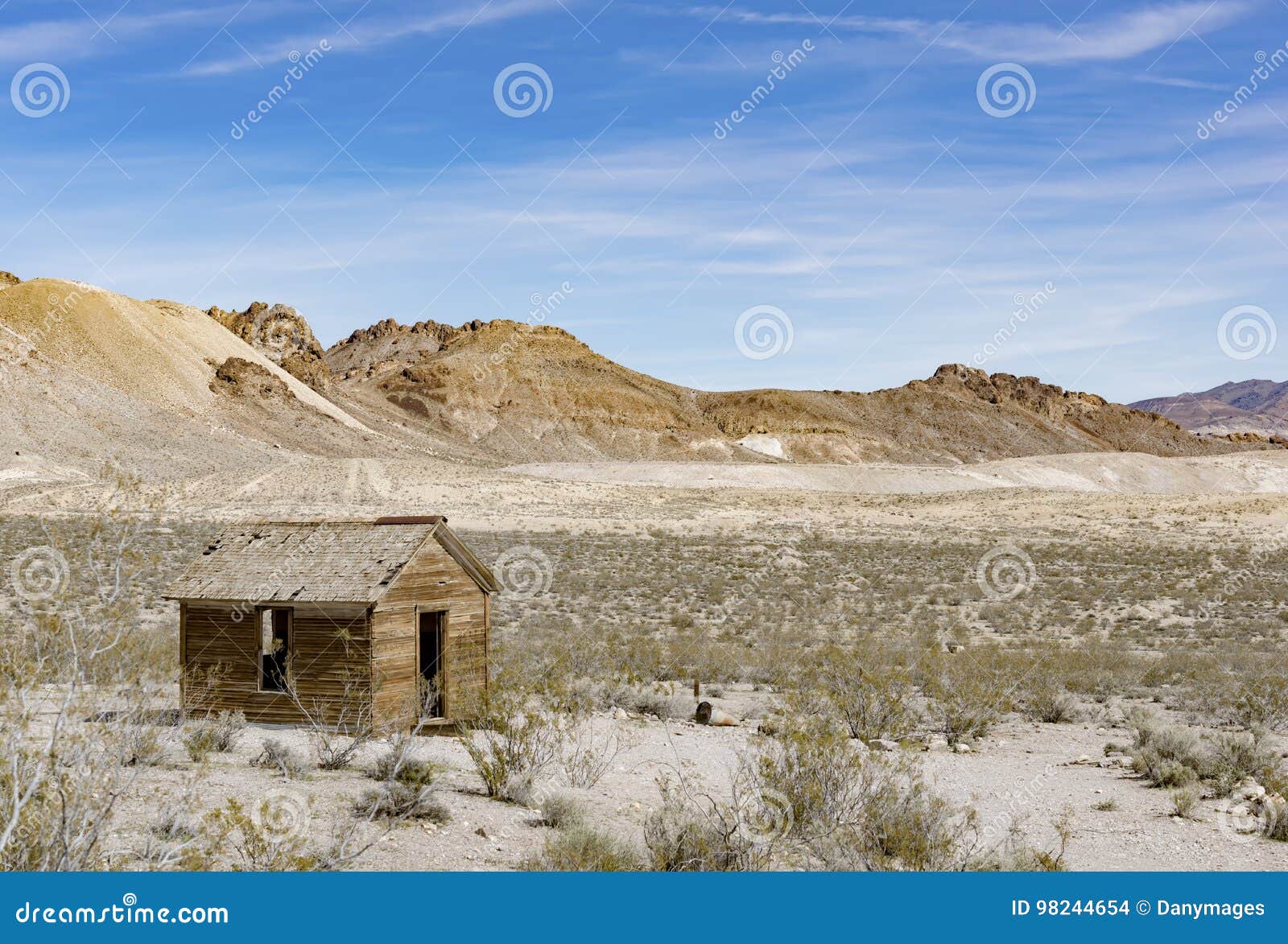 Abandonned hut stock photo. Image of rock, deserted, nevada - 98244654