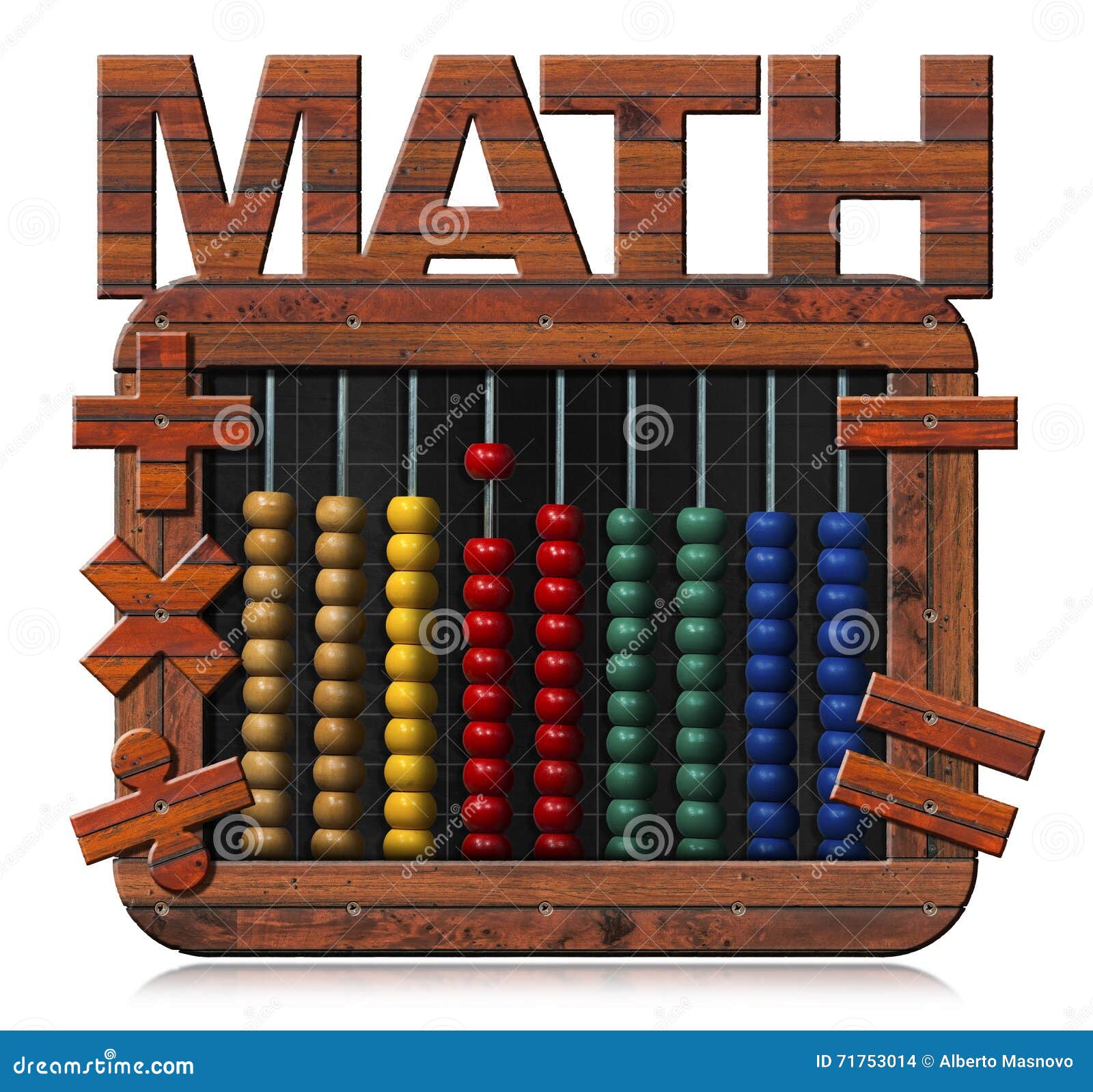 Abaque Dans Un Tableau Noir Avec Des Maths Des Textes Illustration ...