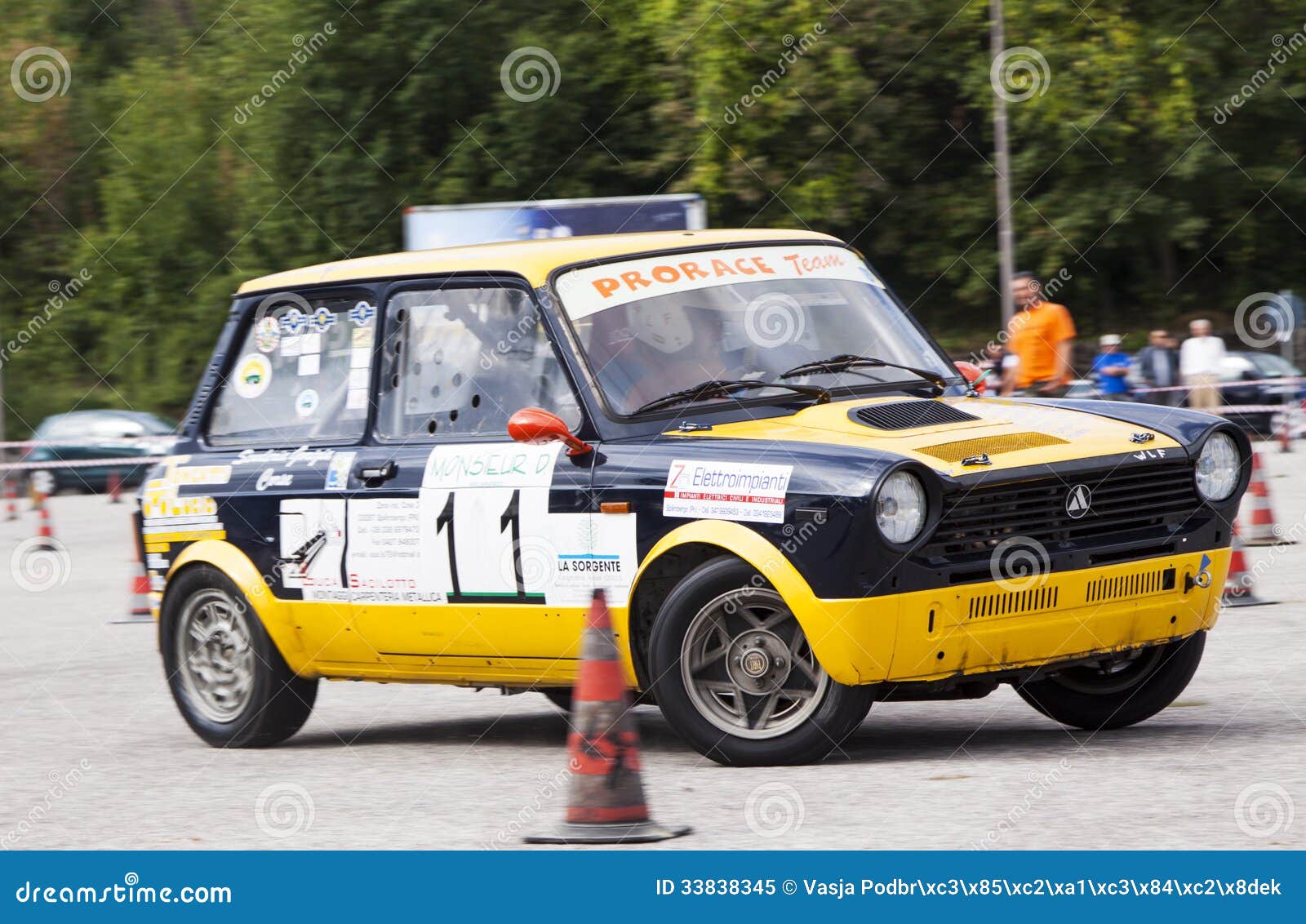 Auto slalom editorial image. Image of retro, driver, corner - 33838345