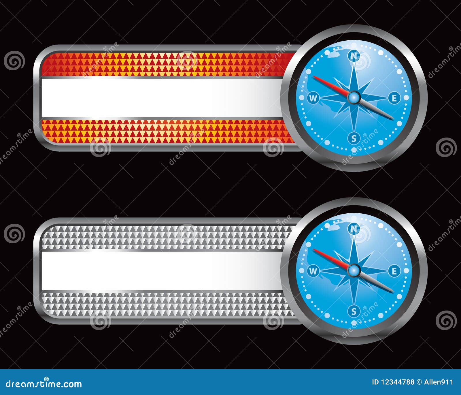 Abas Checkered Alaranjadas E De Prata Com Compasso Azul Ilustração do ...