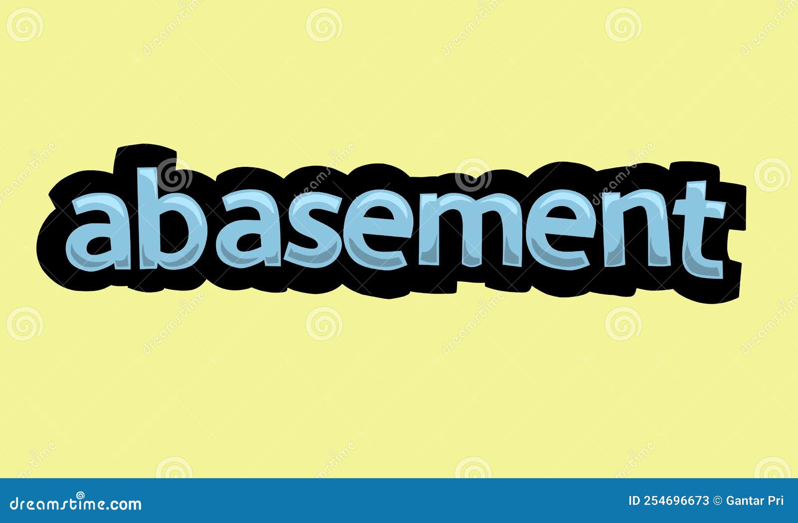 ABASEMENT Writing Vector Design on a Yellow Background Stock ...