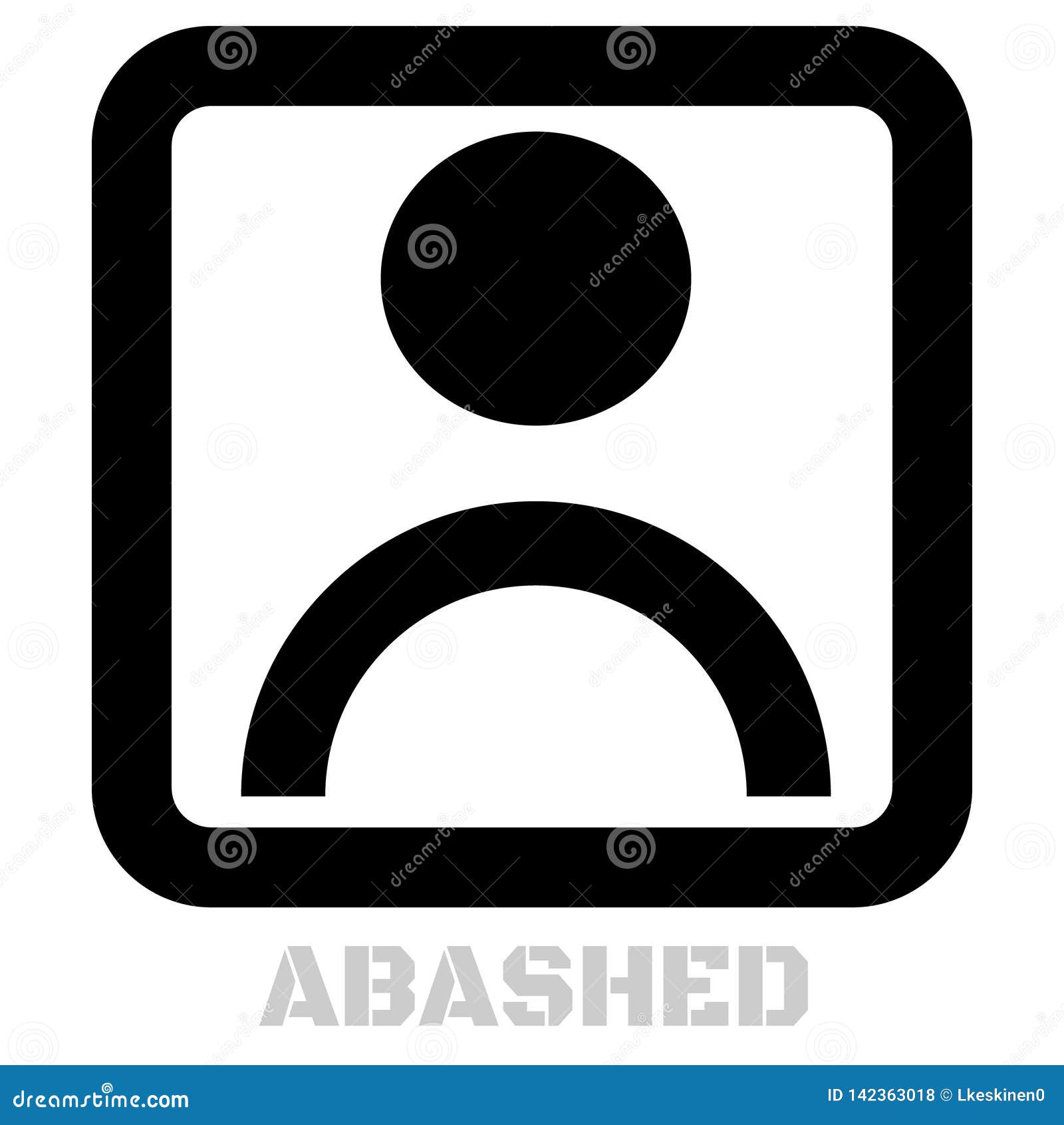 Abashed Concept Icon on White Stock Vector - Illustration of meaning ...
