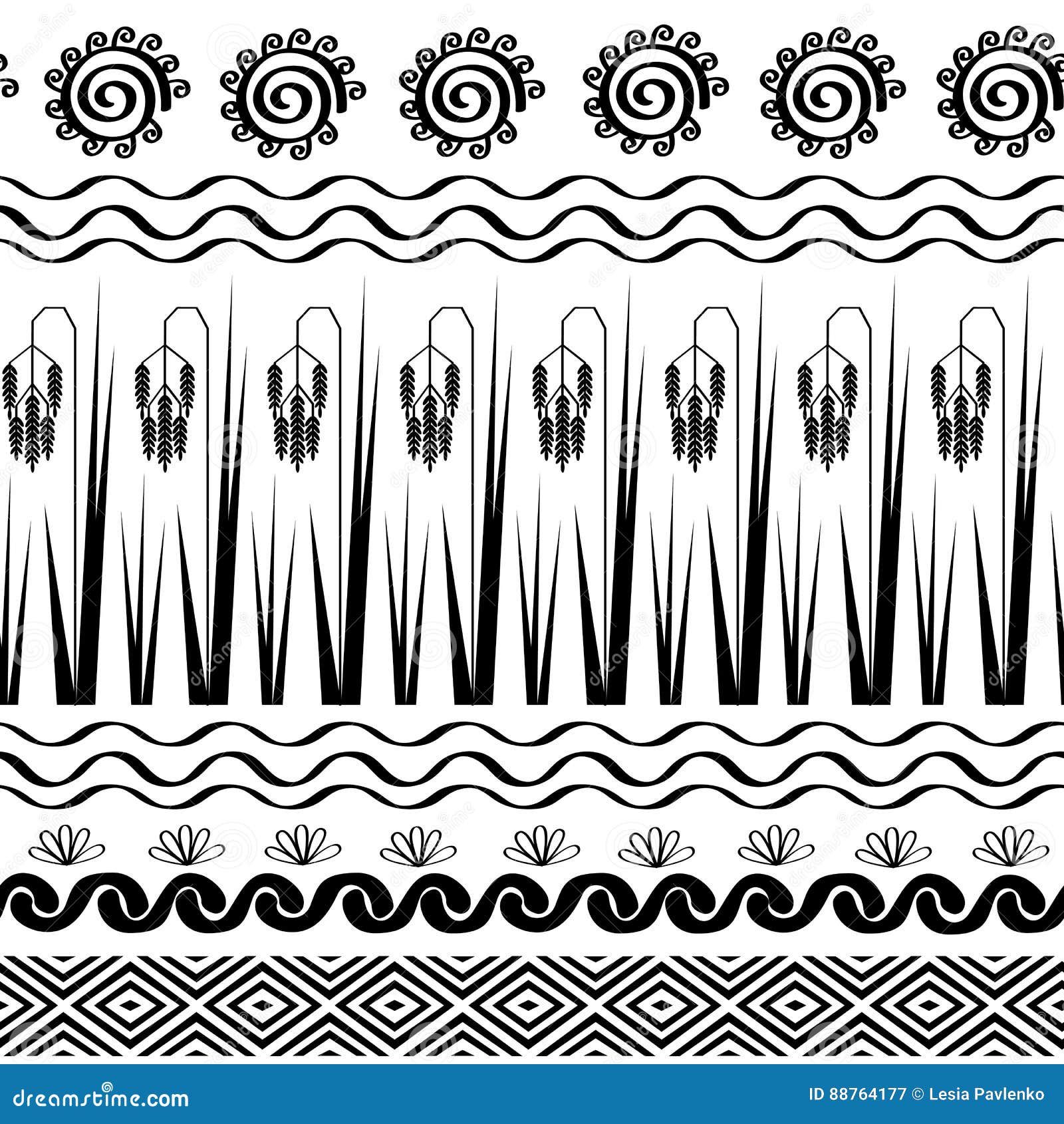 Abastract Rice Seamless Pattern. Vector Texture Stock Vector ...