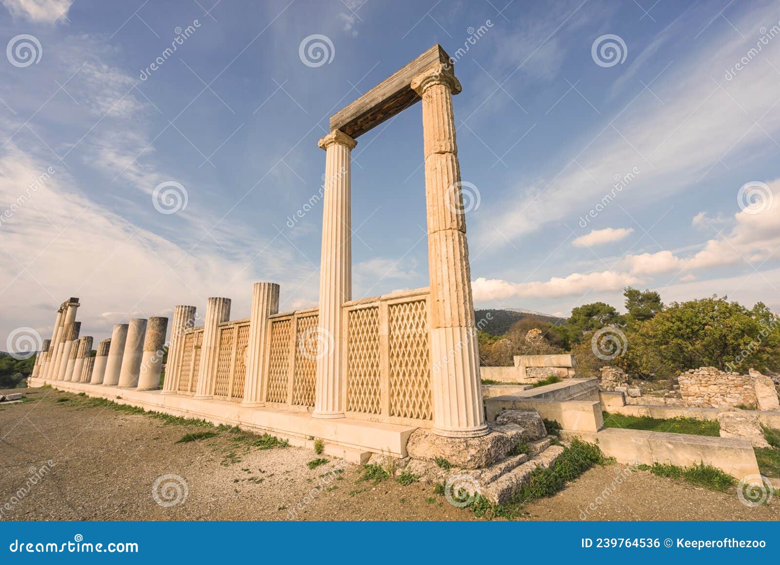Abaton Ruins at Epidavros, Greece Stock Photo - Image of sightseeing ...