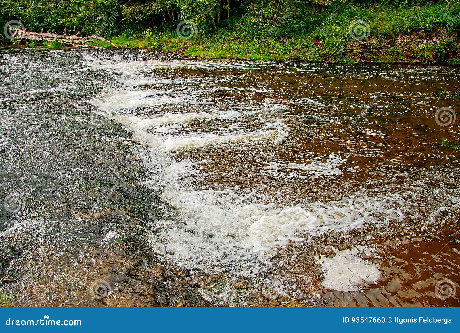 Abava Rapid waterfall stock photo. Image of kurland, disposition - 93547660