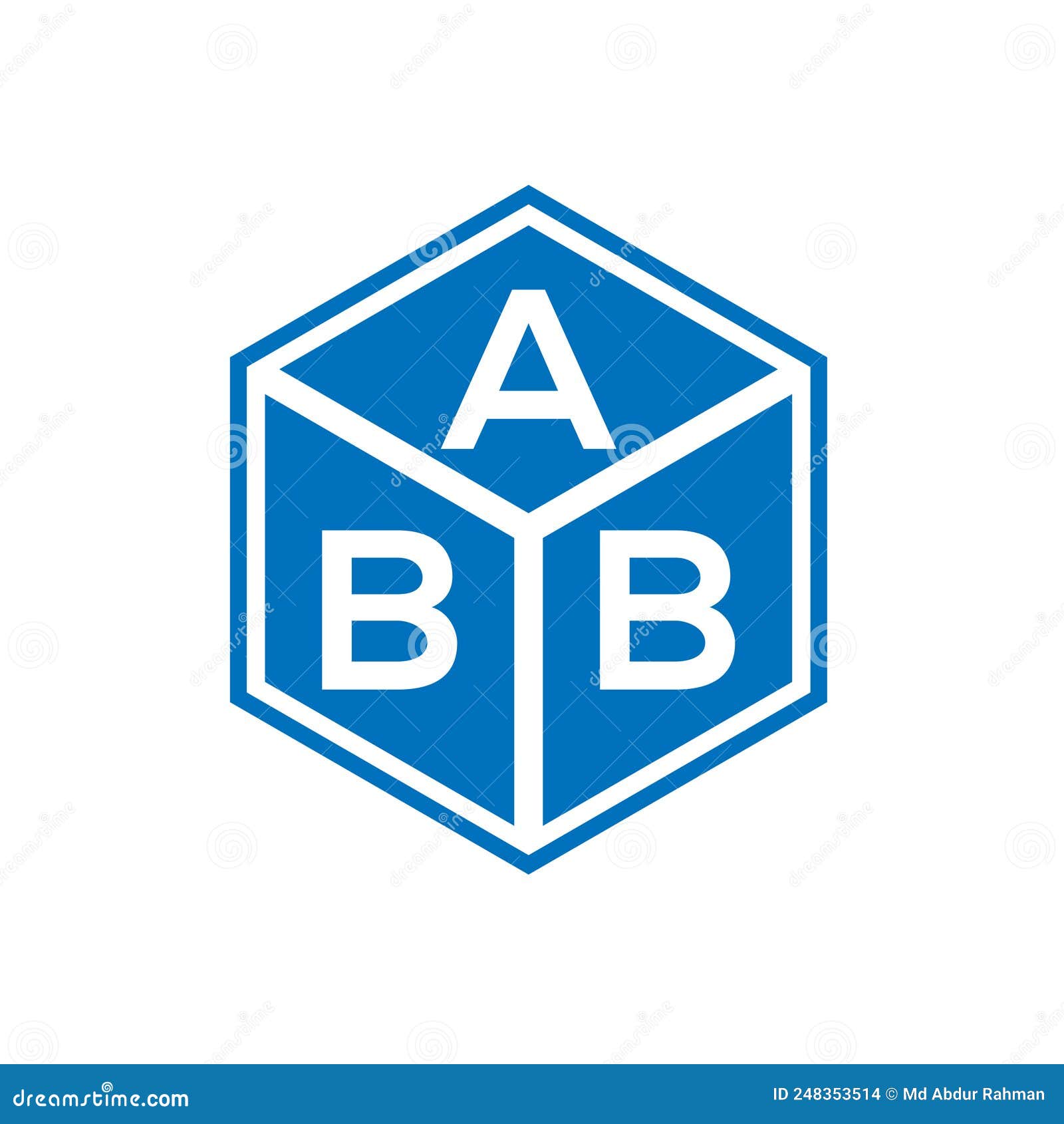 ABB Letter Logo Design On Black Background. ABB Creative Initials ...