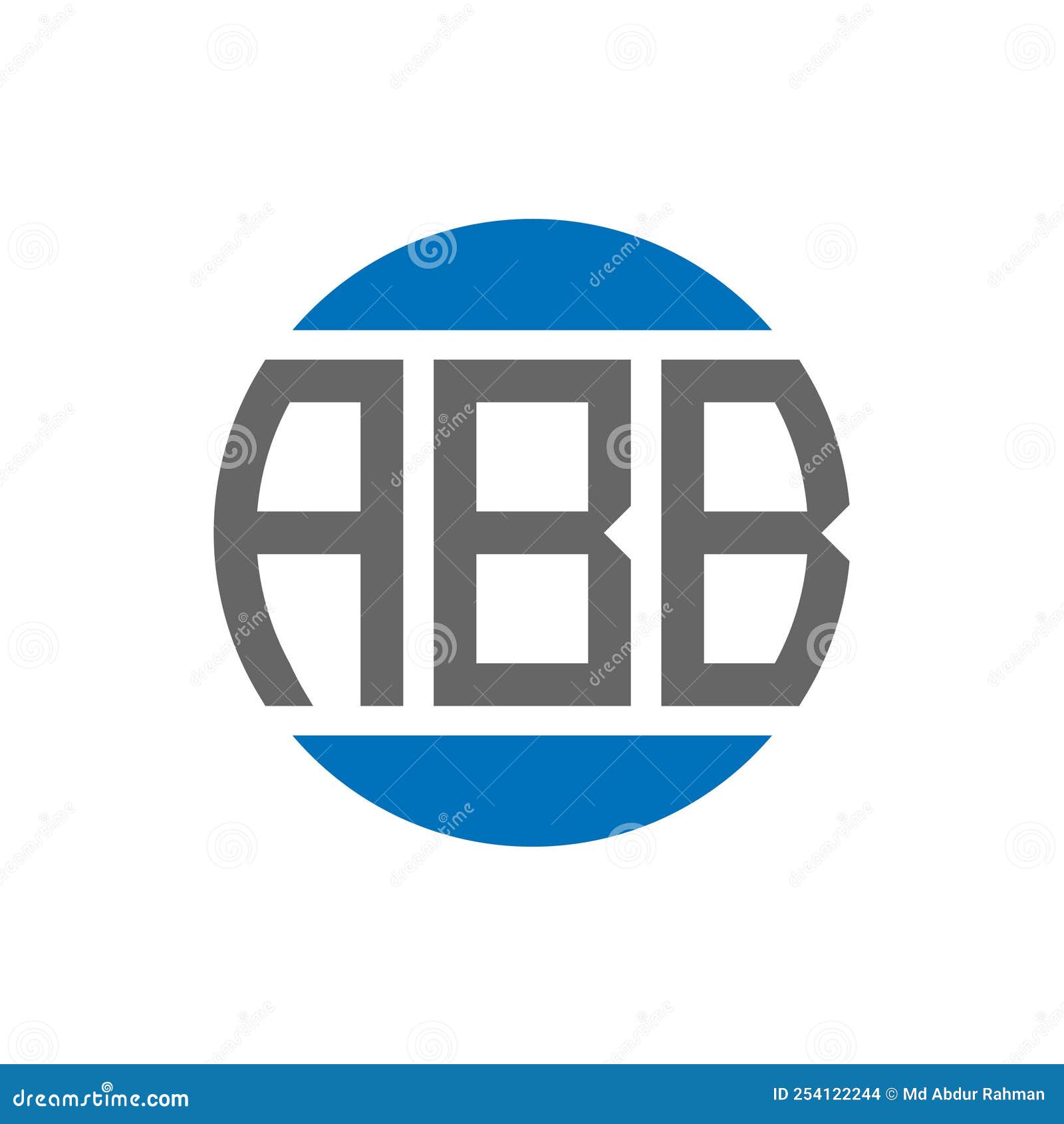 ABB Letter Logo Design on White Background. ABB Creative Initials ...