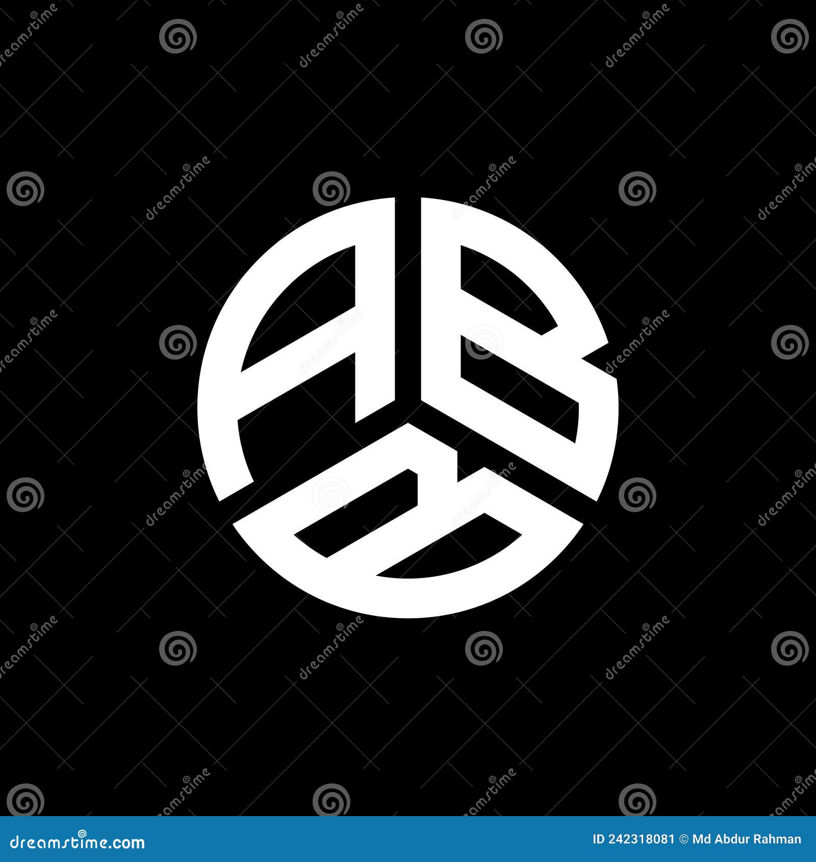 ABB Letter Logo Design On White Background. ABB Creative Initials ...