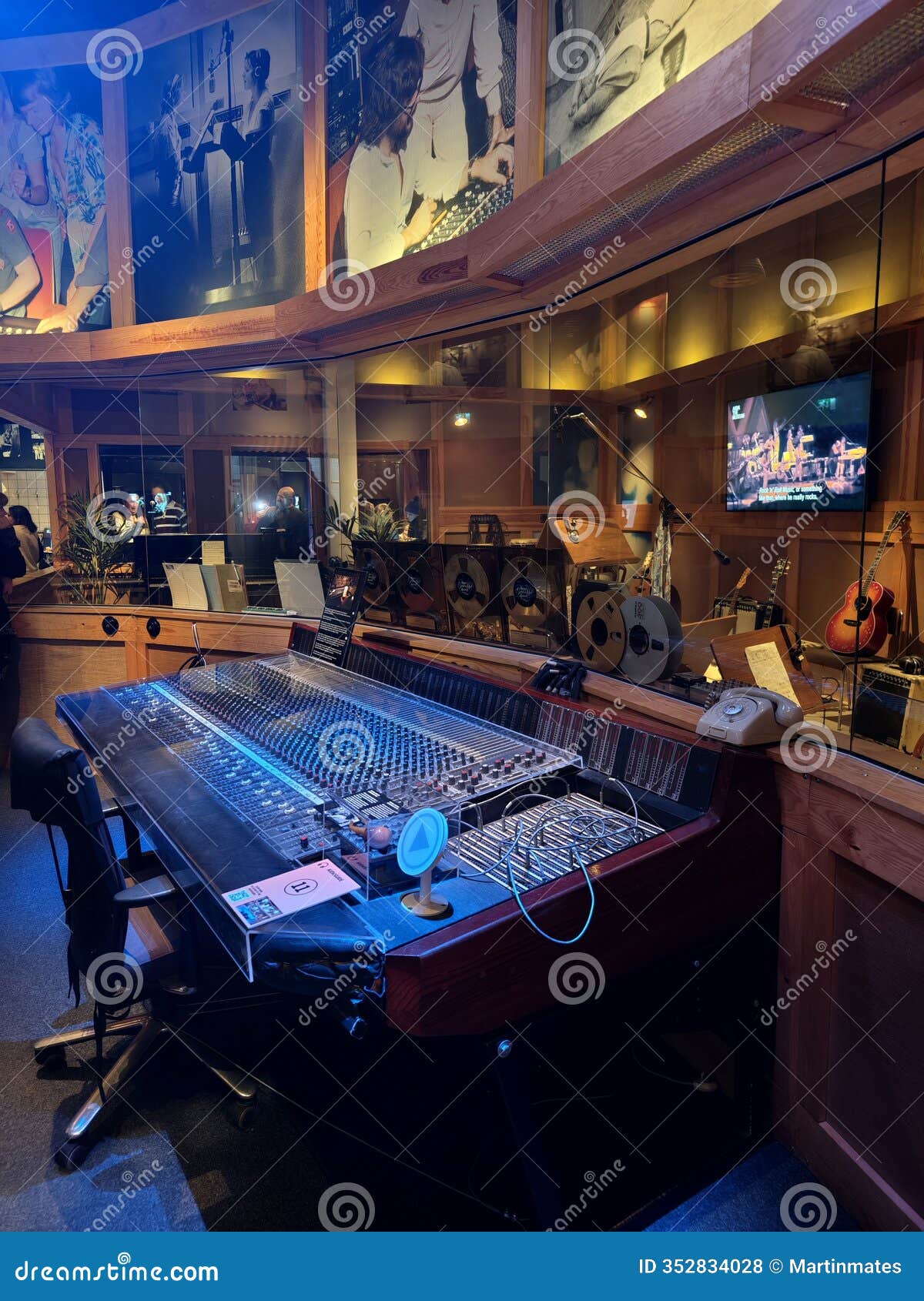 The Abba Museum Exposition, Recording Studio with Instruments and Tools ...