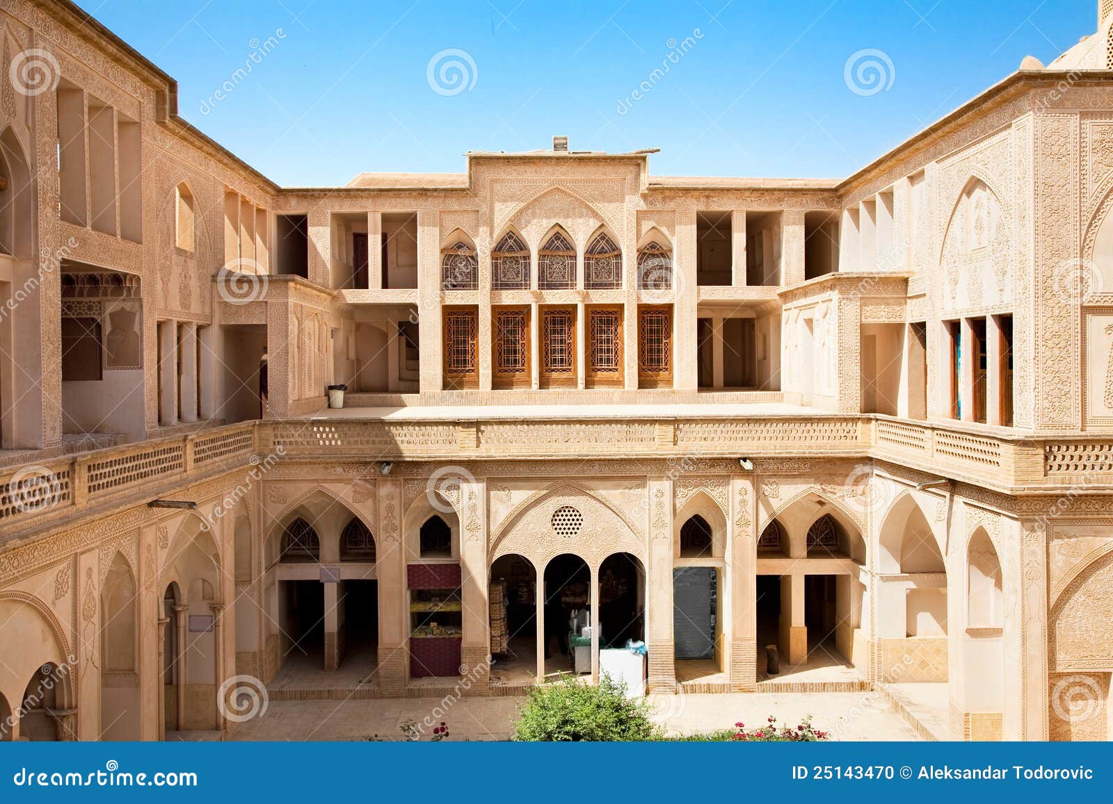 Abbasian Historic House , Kashan, Iran Stock Photo - Image of closed ...