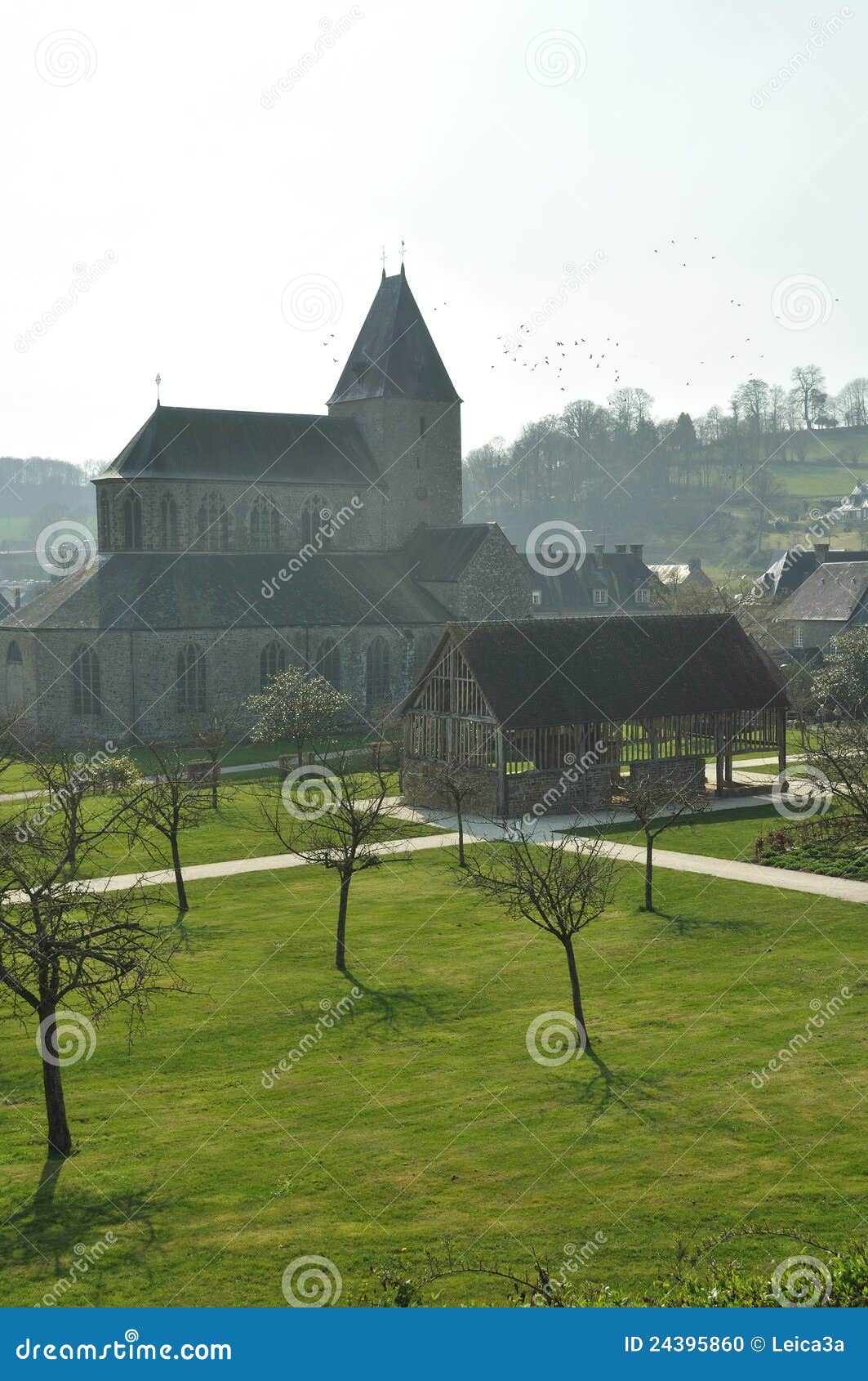 The Abbey and Cider Museum at Lonlay L Abbaye Stock Photo - Image of ...