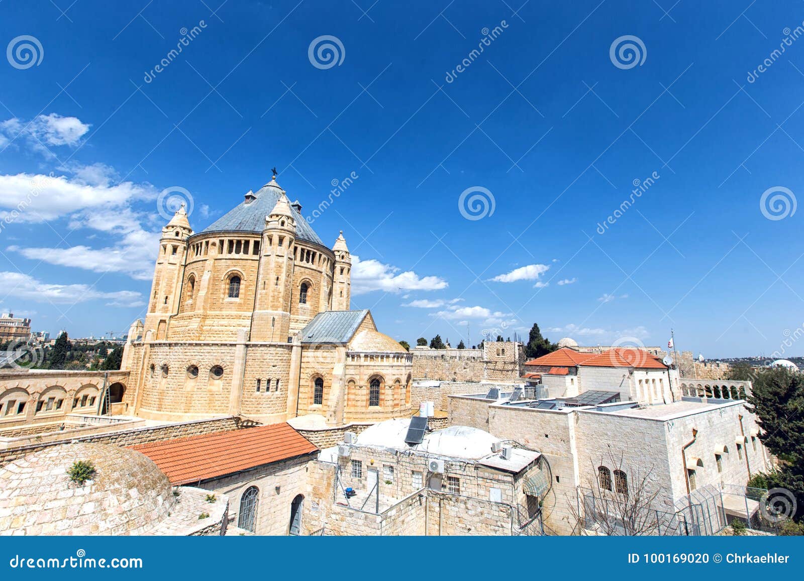 Abbey Of Dormition Church Of The Cenacle On Mount Zion, Israel. Royalty ...