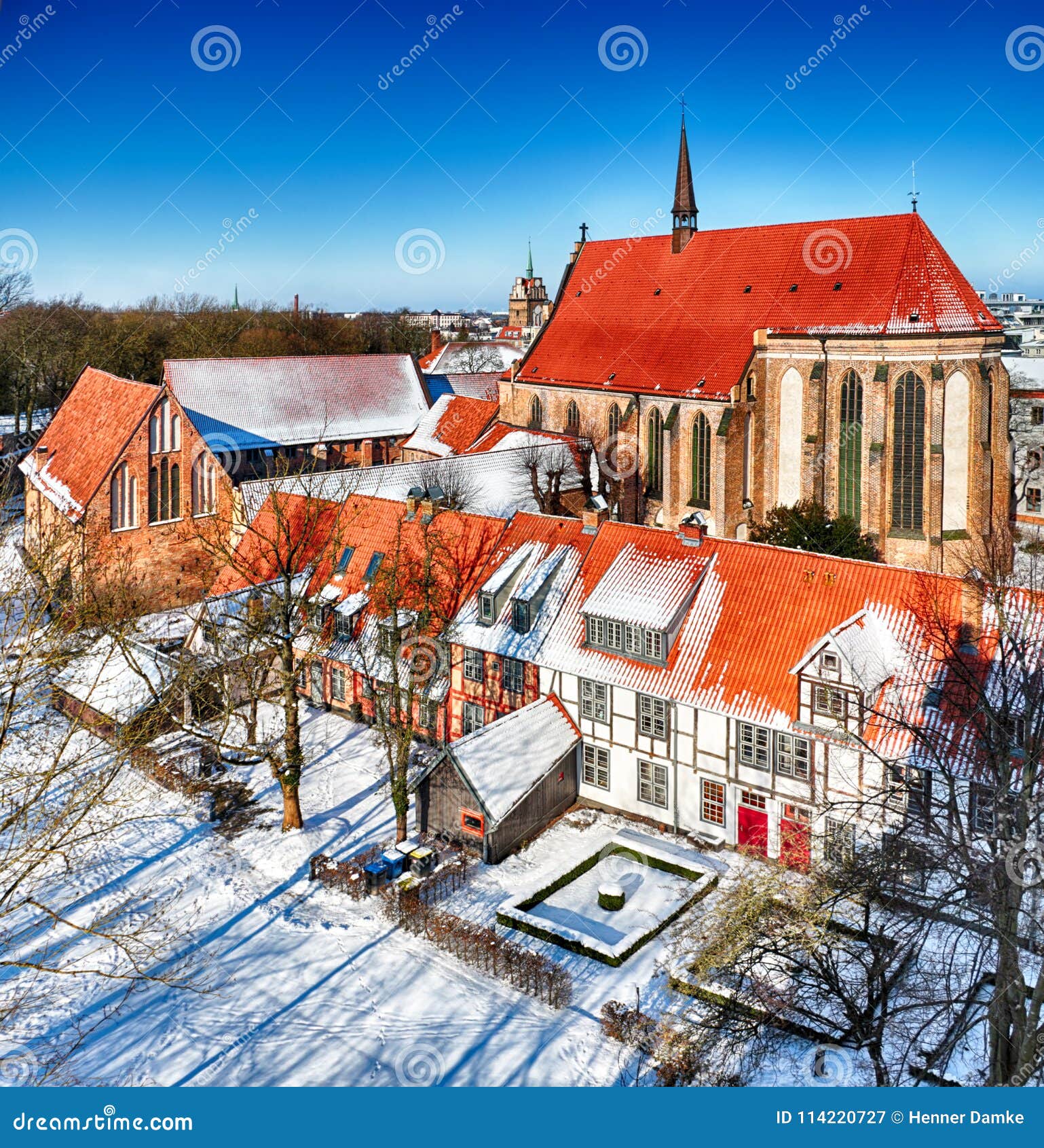 Abbey of the Holy Cross, Rostock Germany in Winter Times Stock Image ... Abbey of the Holy Cross, Rostock Germany in Winter Times Stock Image ...