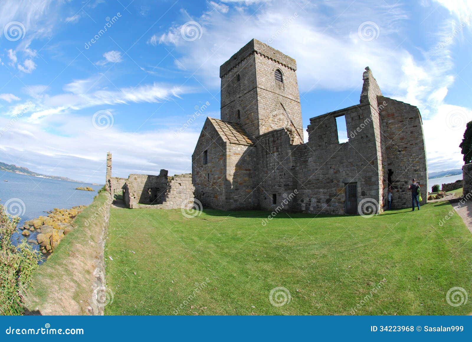 Abbey at Inchcolm stock photo. Image of coast, estuary - 34223968