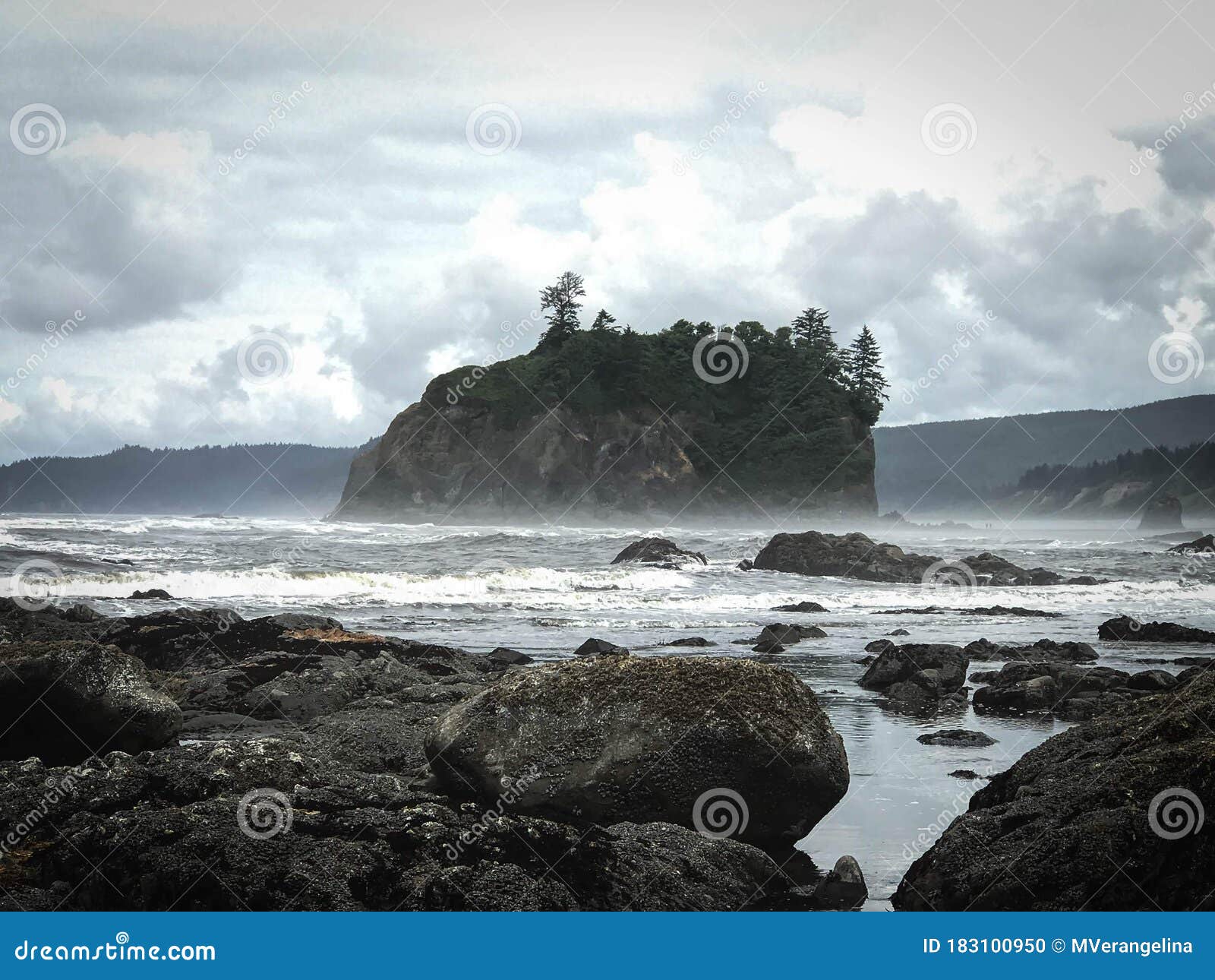 Abbey Island At Ruby Beach In Olympic National Park Stock Photo ...