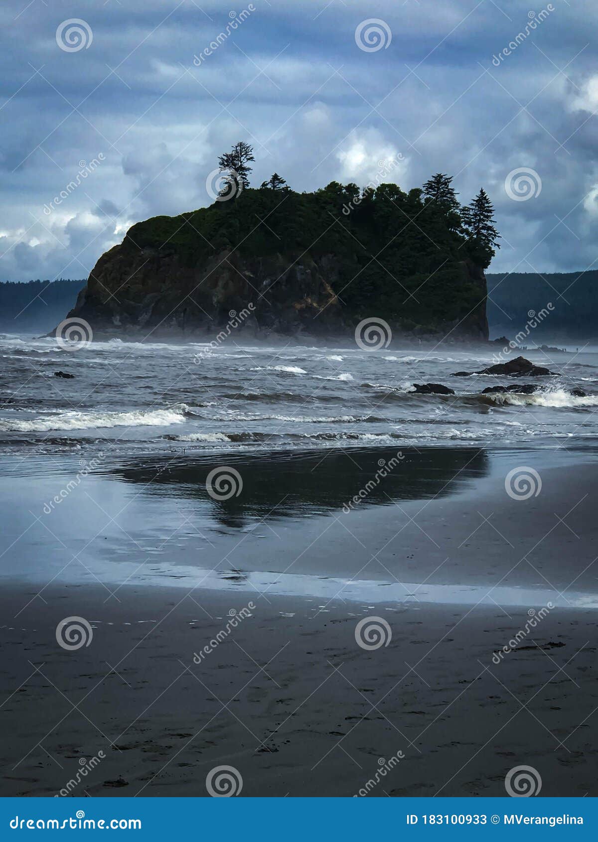 Abbey Island At Ruby Beach In Olympic National Park Stock Photo ...