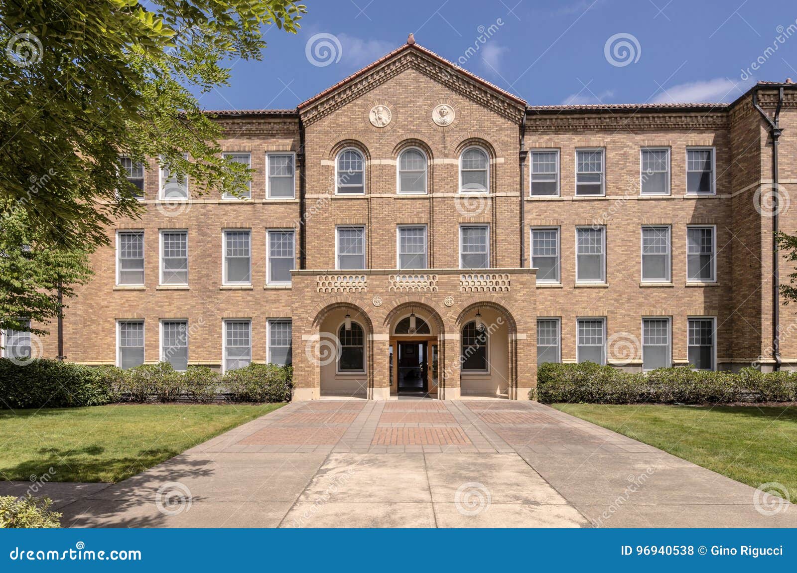 The Abbey on Mt. Angel Oregon. Stock Photo - Image of monastery, nature ...