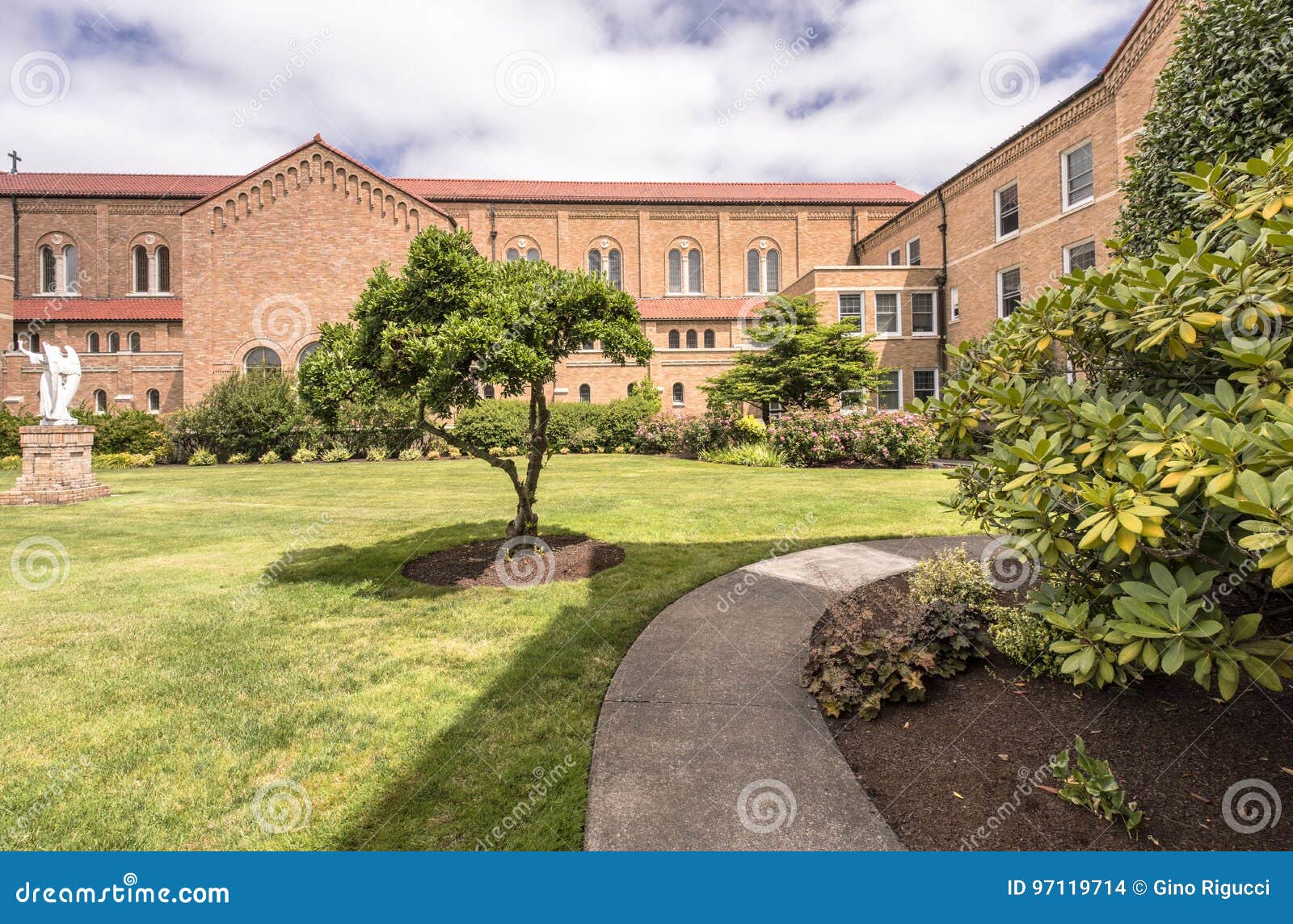 The Abbey on Mt. Angel Oregon. Stock Photo - Image of faith, monastery ...