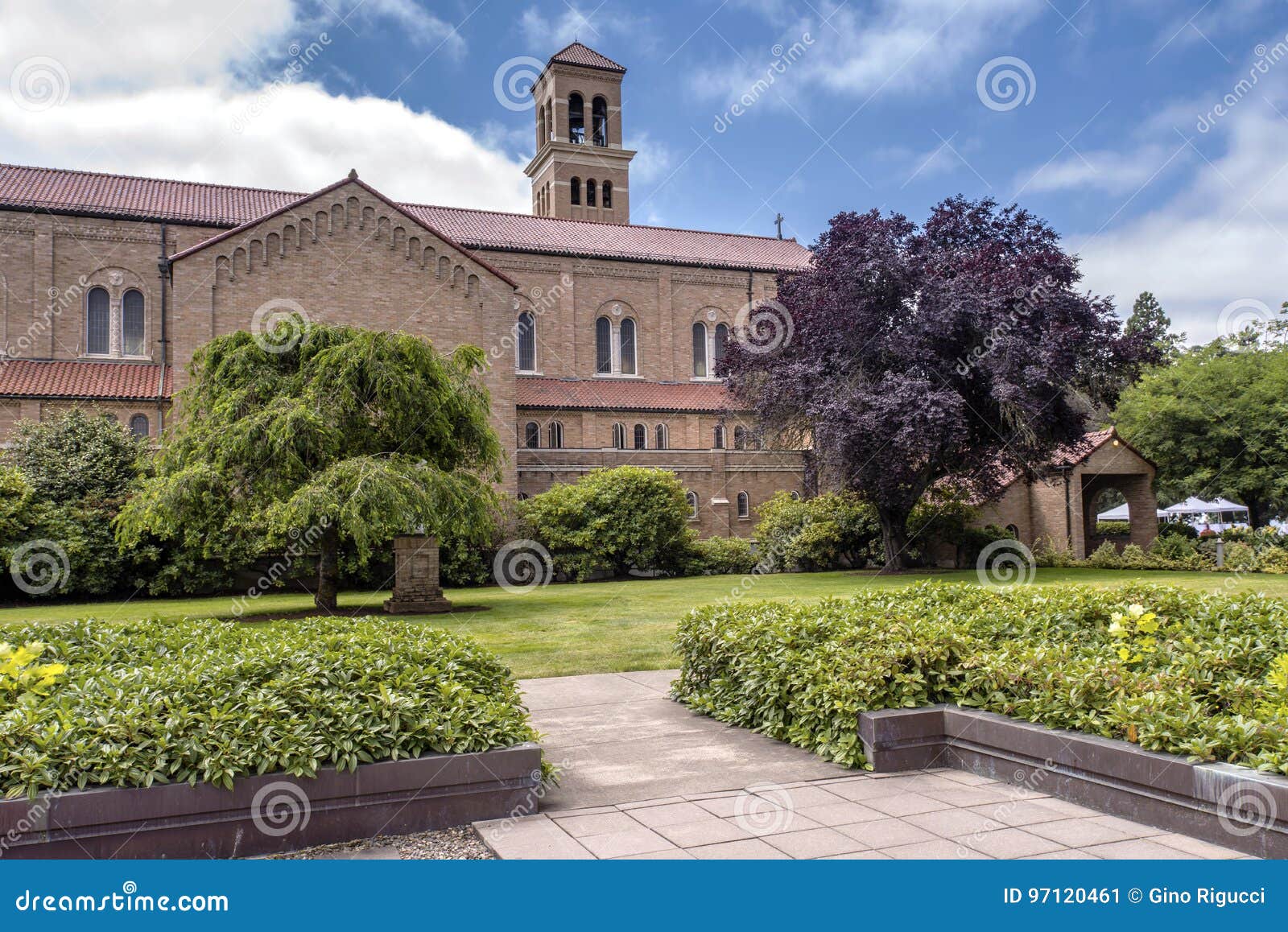 The Abbey in Mt. Angel Oregon. Stock Image - Image of landmark ...