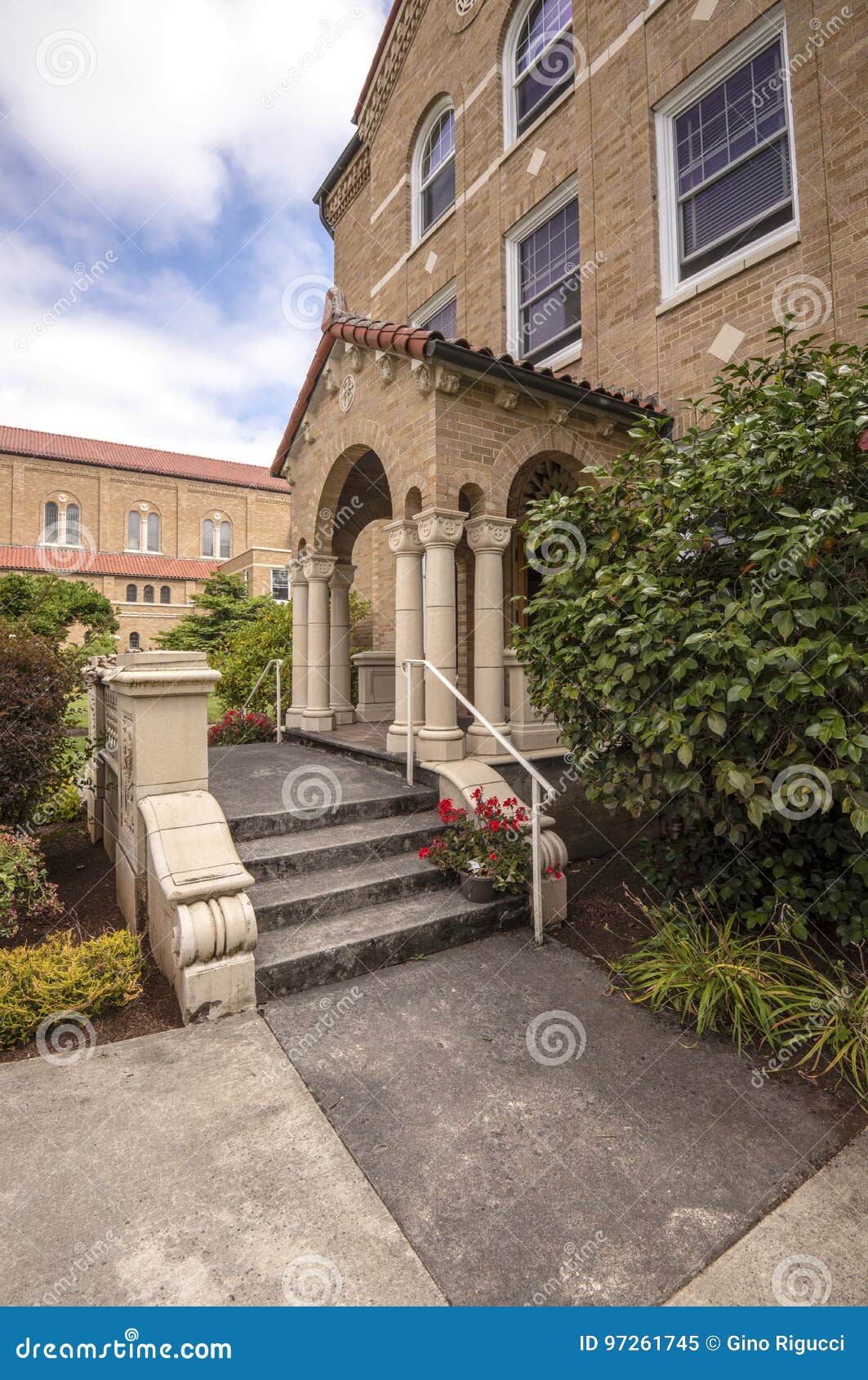 The Abbey on Mt. Angel Oregon. Stock Image - Image of religious, park ...