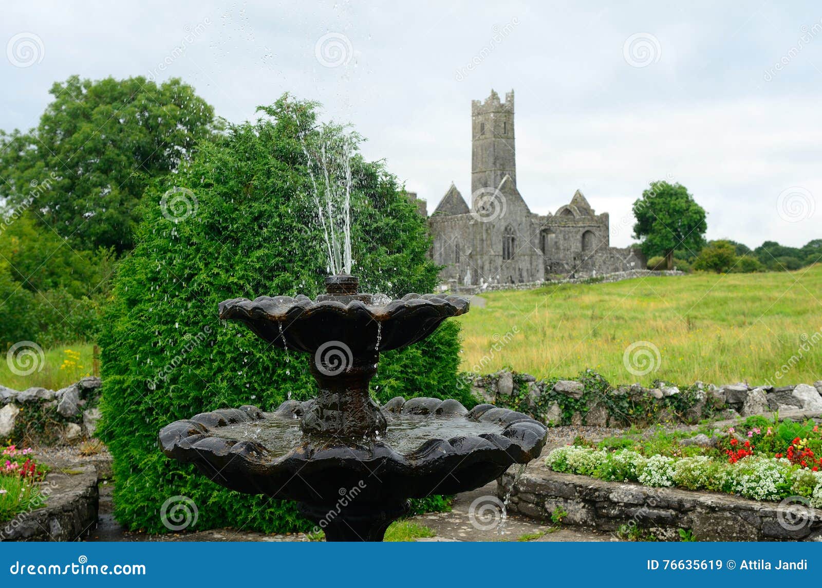 Abbey ruins, Quin, Ireland stock image. Image of cultural - 76635619