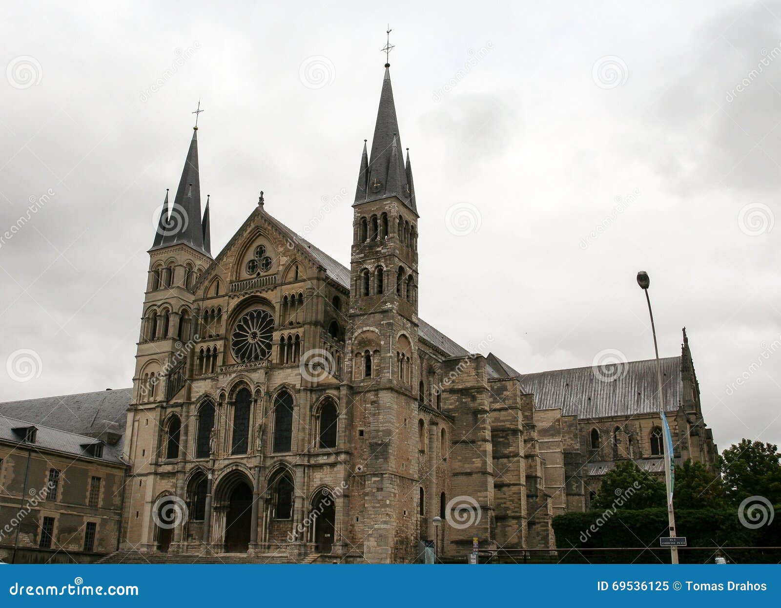 Abbey Saint-Remi Reims - Frankreich Stockbild - Bild von romanisch ...