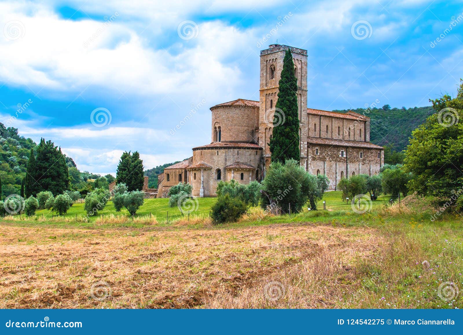 The Abbey of Sant`Antimo in Italy Stock Image - Image of historic, sant ...