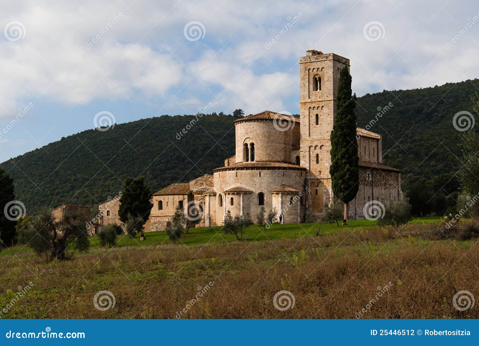 Abbey in Tuscany stock photo. Image of order, monastery - 25446512