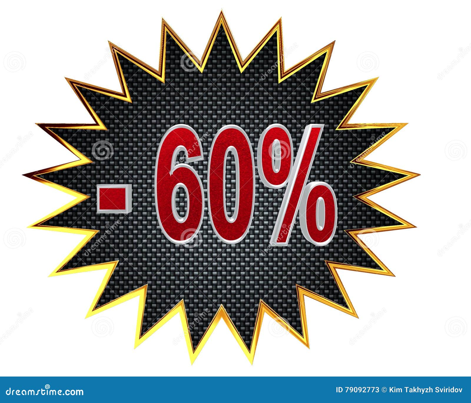 Abbildung 3D Rabatt 60-Prozent-Zeichen Stock Abbildung - Illustration ...