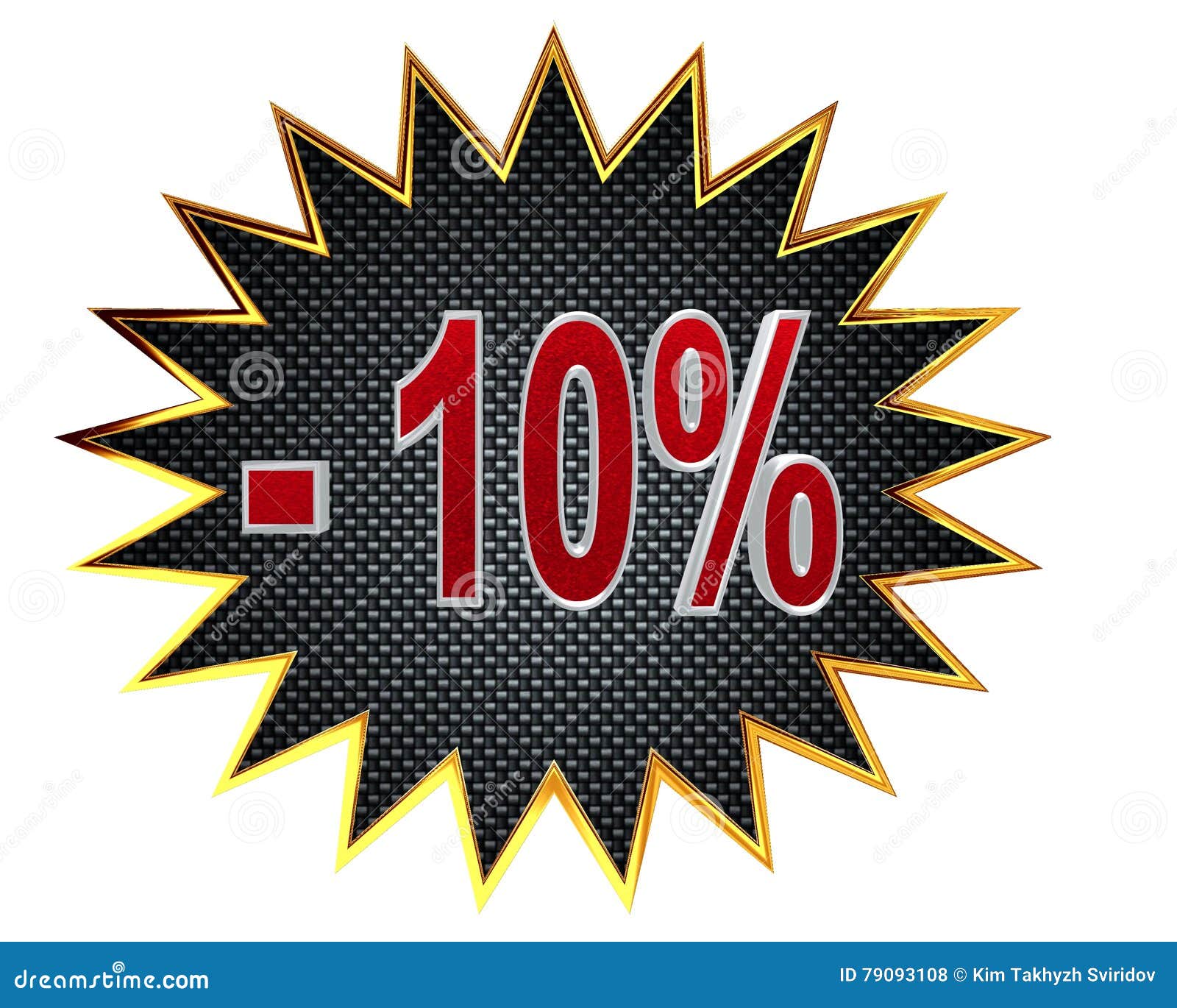 Abbildung 3D Rabatt 10-Prozent-Zeichen Stock Abbildung - Illustration ...