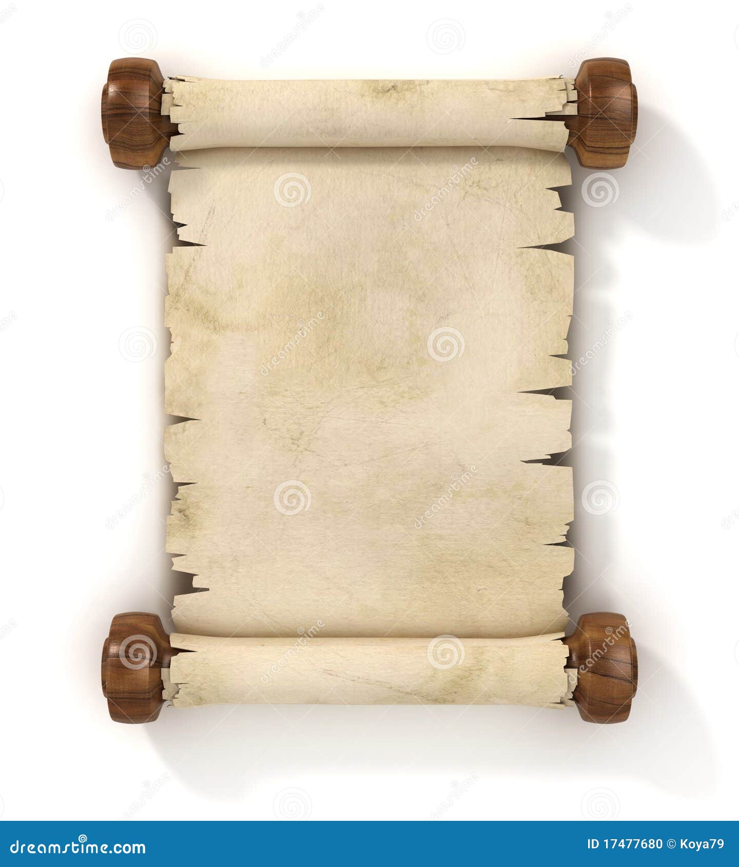 Abbildung Der Pergamentrolle 3d Stockfoto - Bild: 17477680