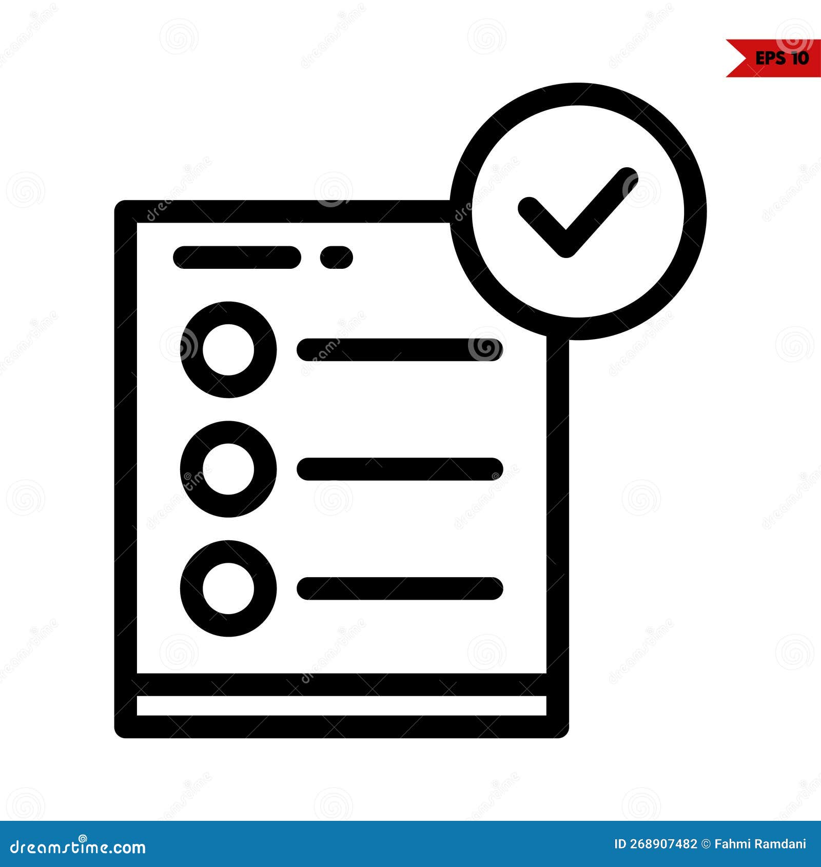 Abbildung Des Symbols Der Checkliste Vektor Abbildung - Illustration ...