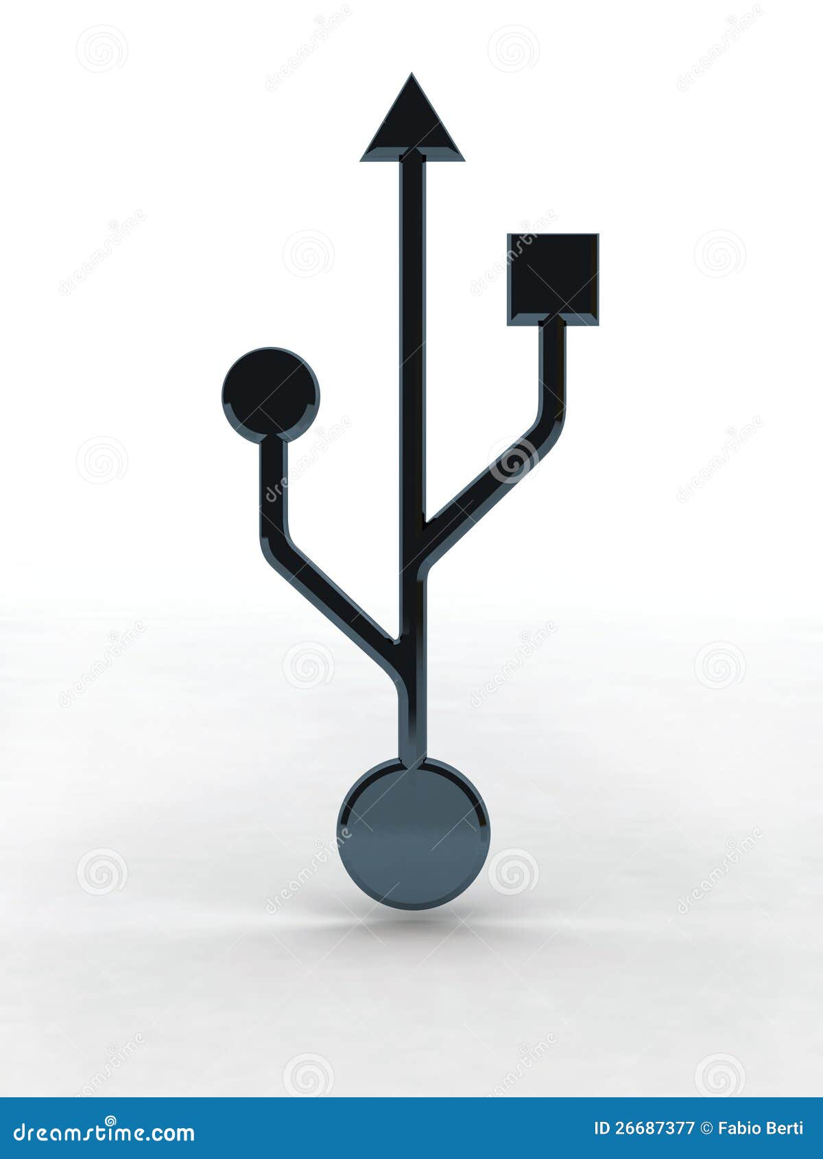 Abbildung Des Usb-Symbols 3d Stock Abbildung - Illustration von ...