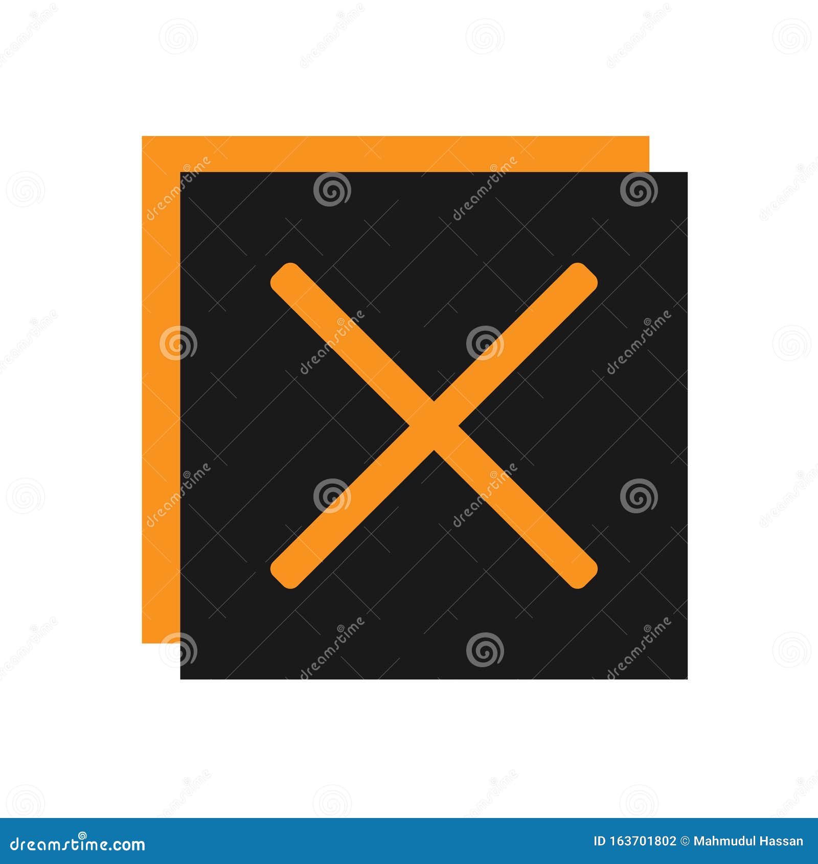 Abbrechen Des Symbols, Kreuzbild-Flachbild-Illustration - Vector Vektor ...