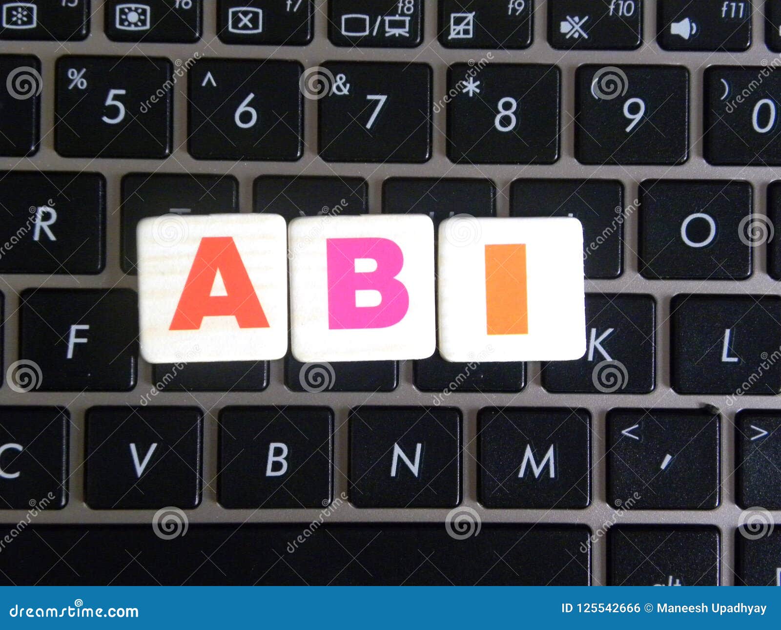 Abbreviation ABI on Keyboard Background Stock Photo - Image of keywords ...