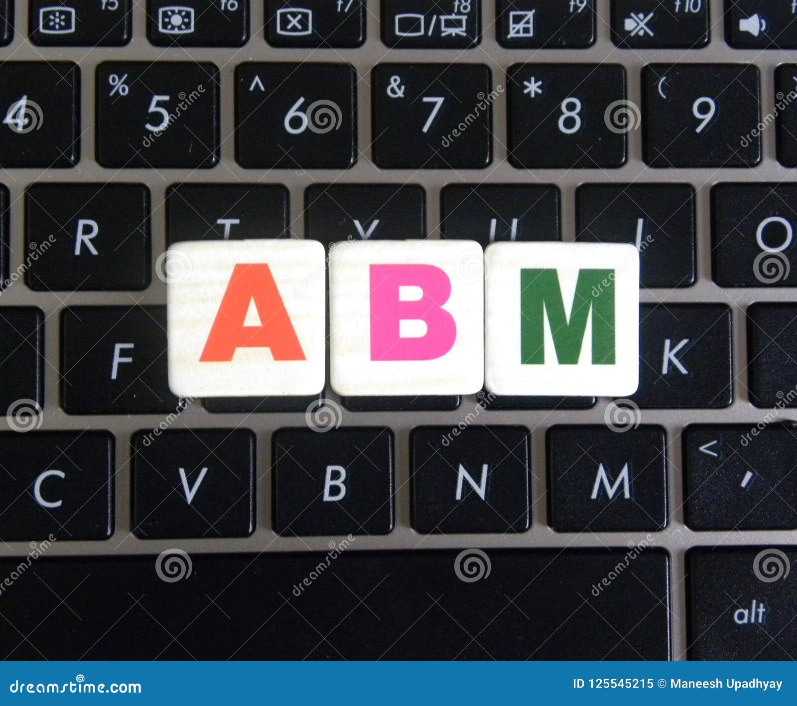 Abbreviation ABM on Keyboard Background Stock Image - Image of modern ...