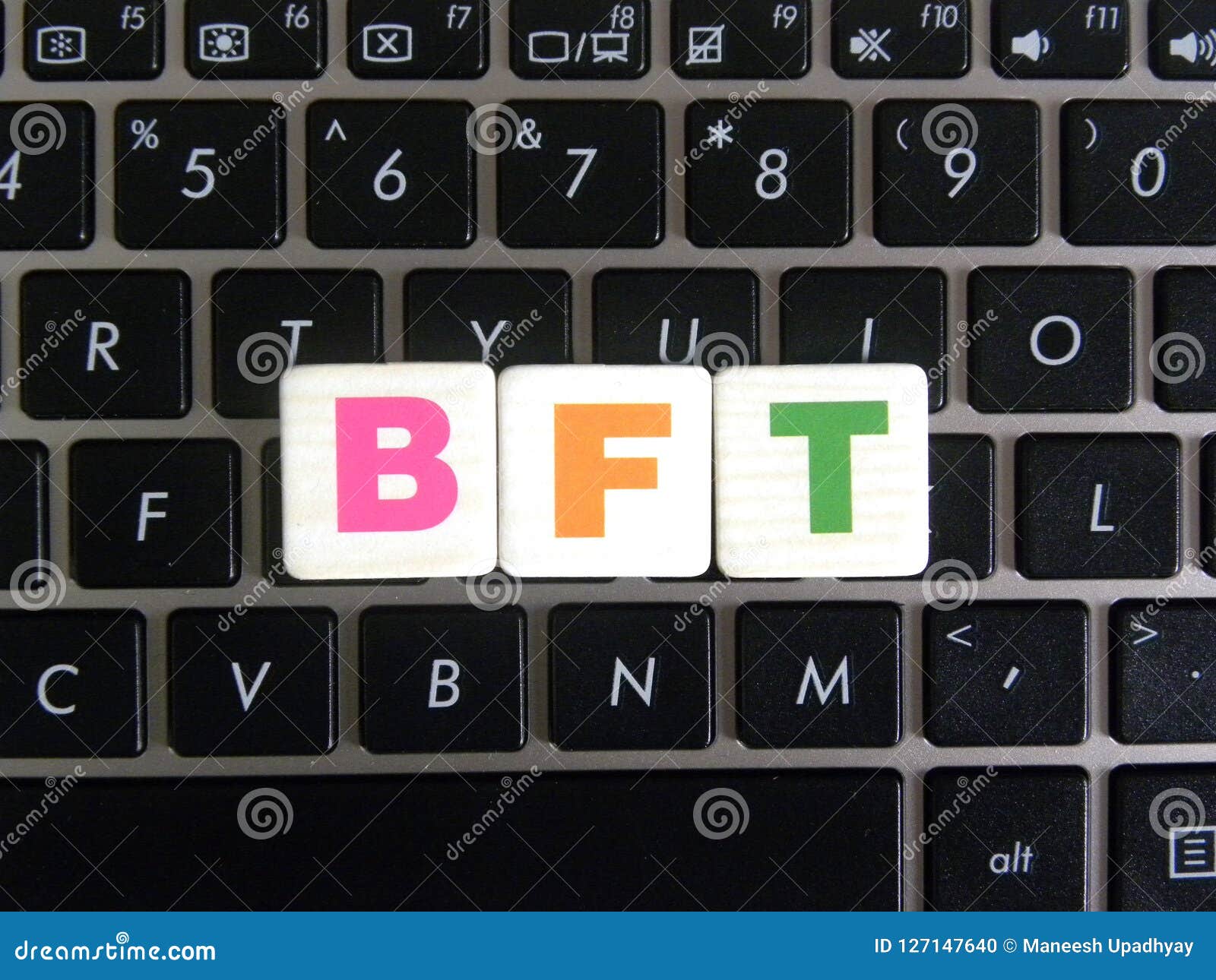 Abbreviation BFT on Keyboard Background Stock Photo - Image of keywords ...