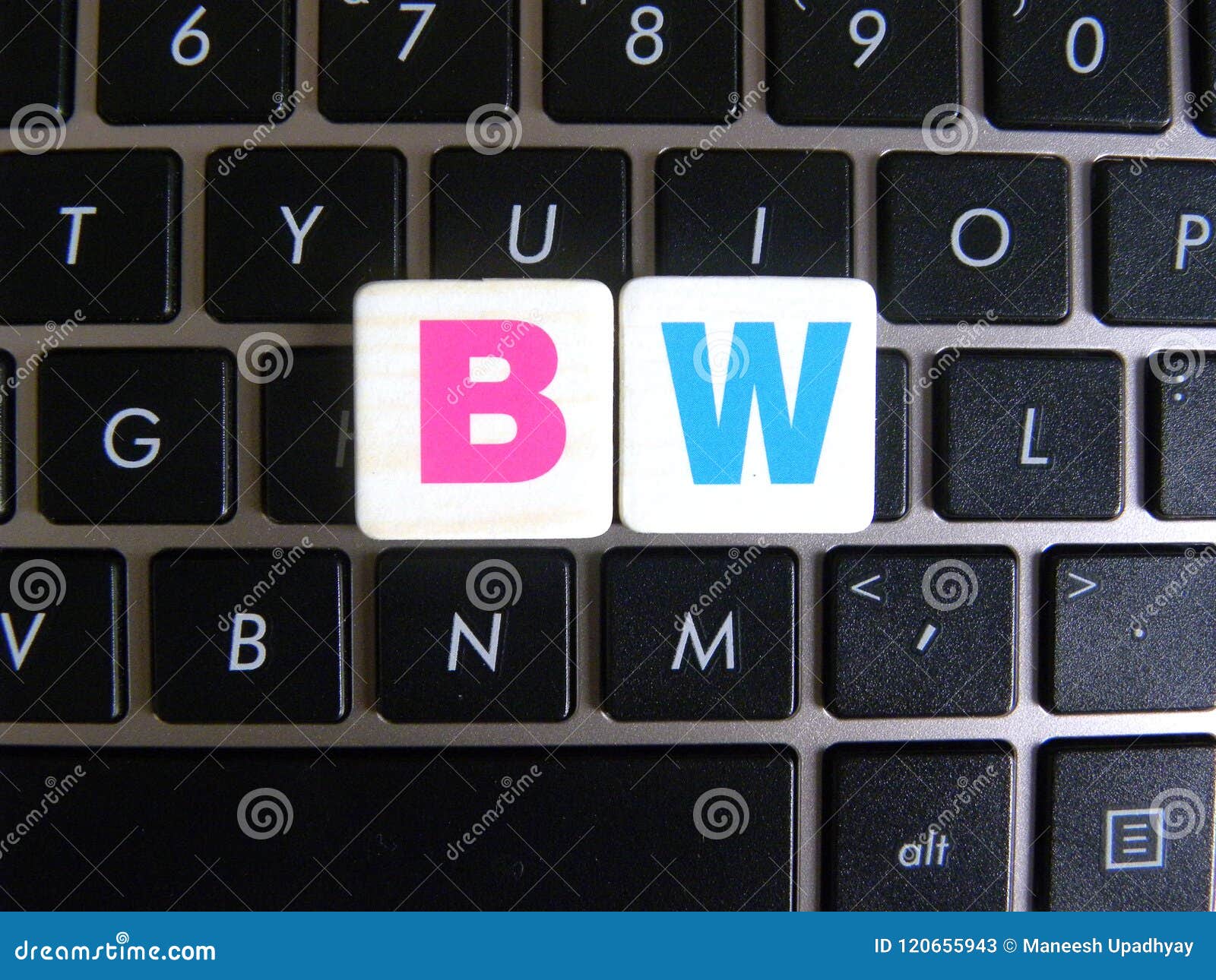 Abbreviation BW on Keyboard Background Stock Image - Image of ...